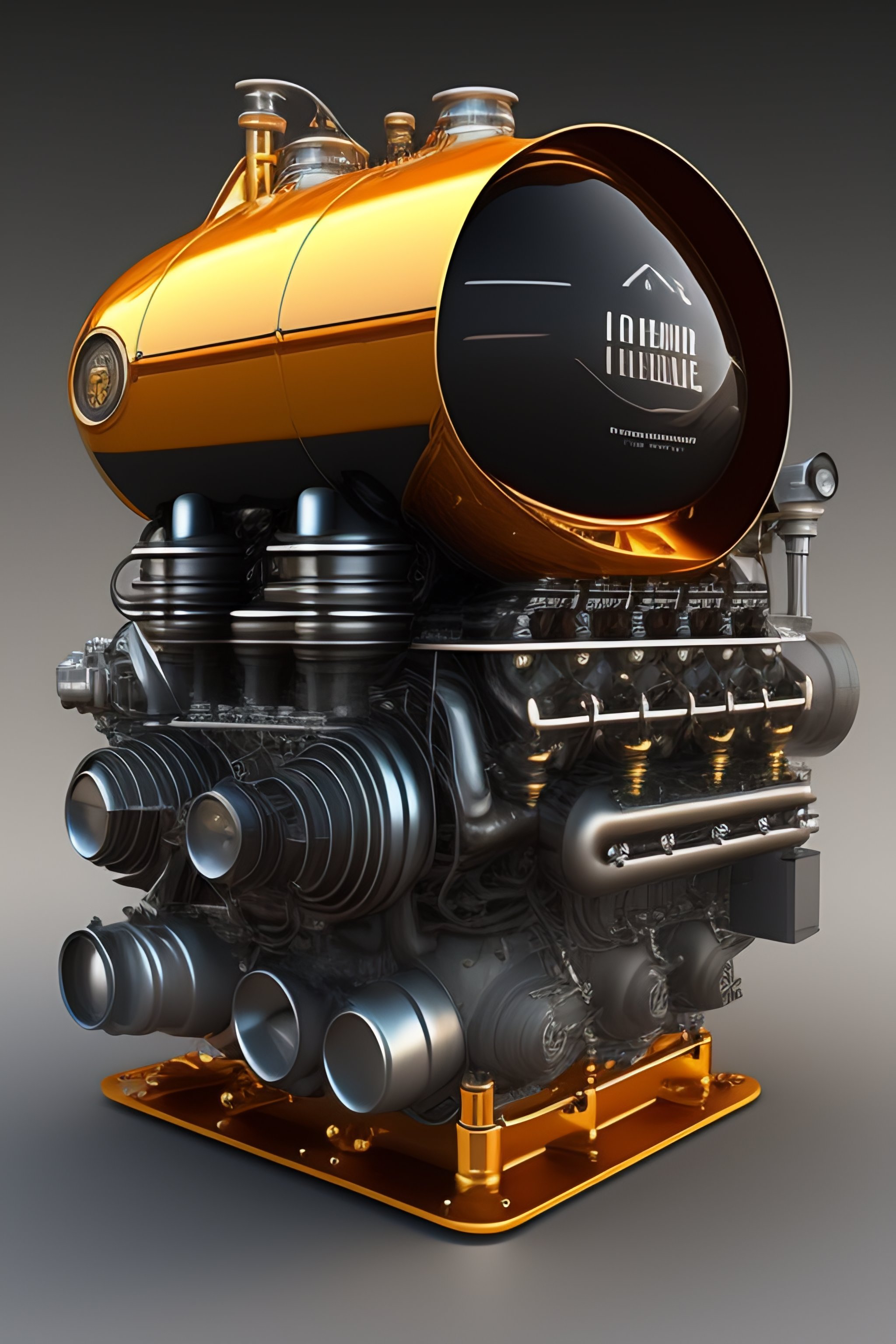 Lexica - Industrial design, 2 separate bodies of the engine, detailed ...