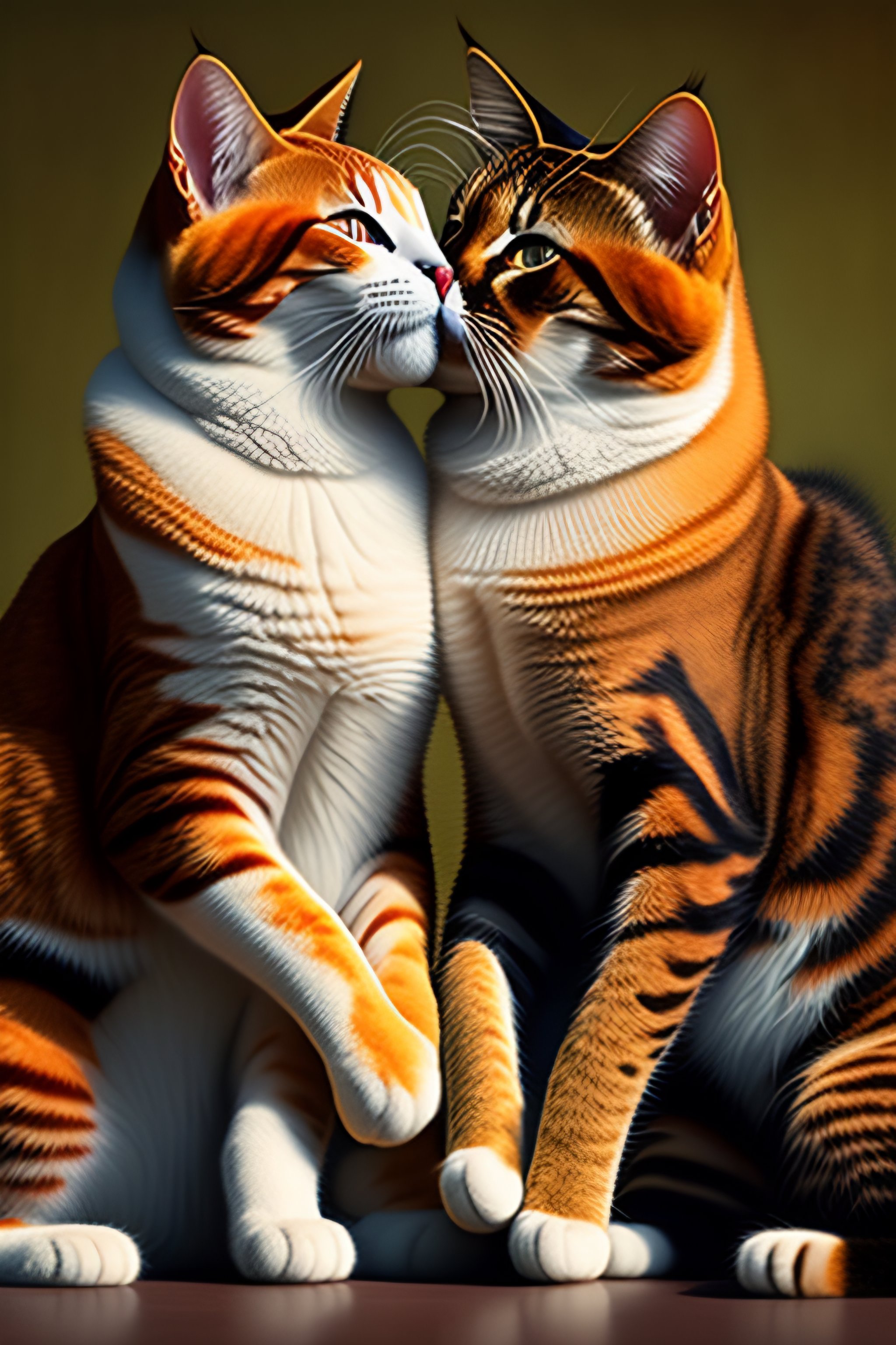 Cats Kissing