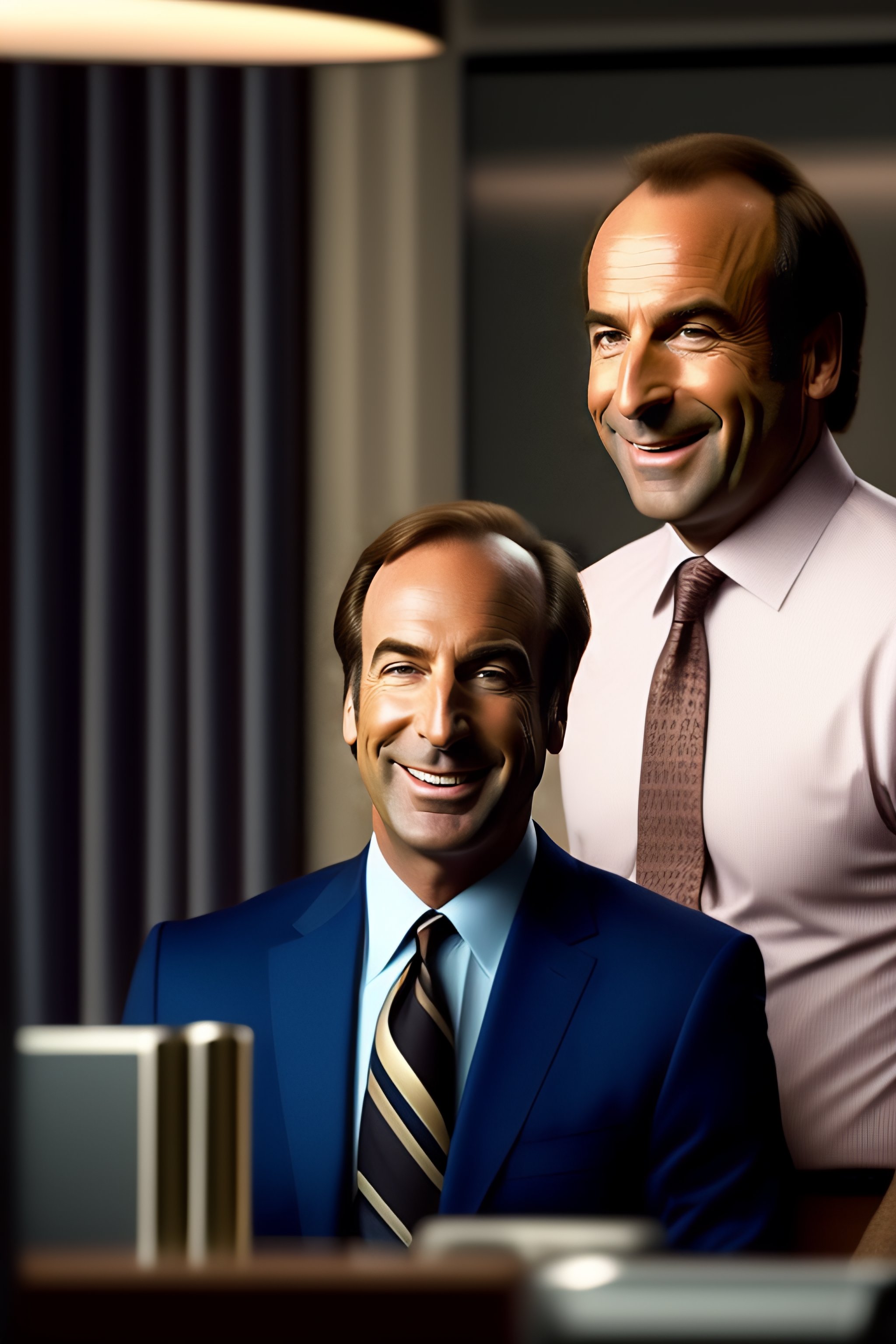 Lexica - Saul Goodman talking to the camera with money in office ...