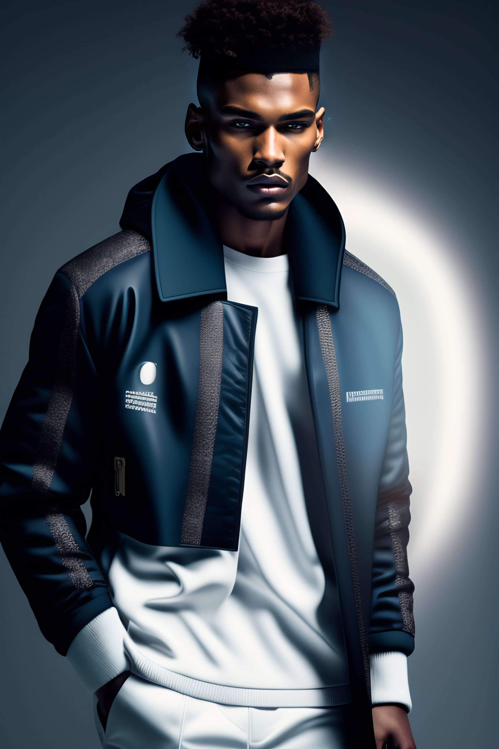 Lexica - Ad campaign of a dangerous male fashion model, oversized pants ...