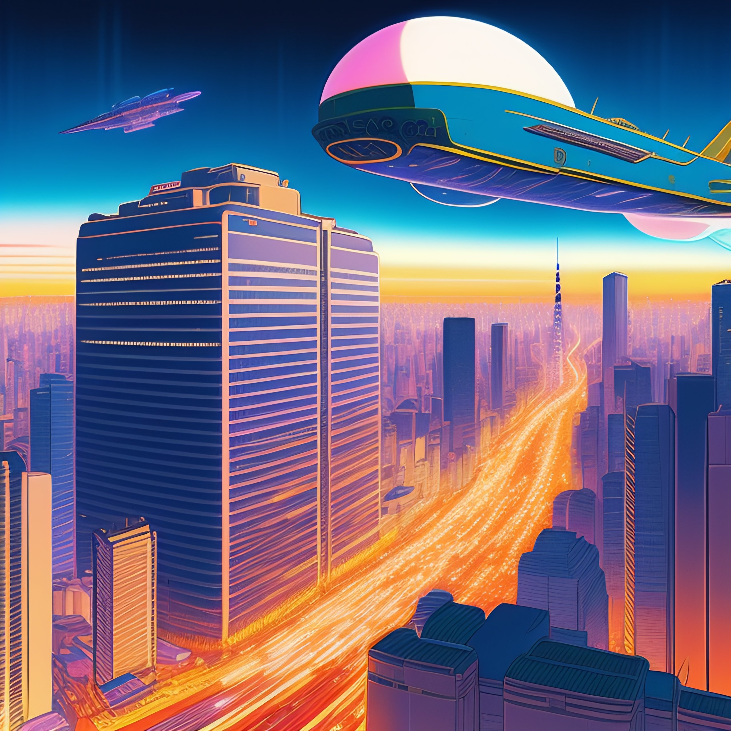 Lexica - Illustration of Tokyo by Katsuhiro Otomo, city landscape with ...