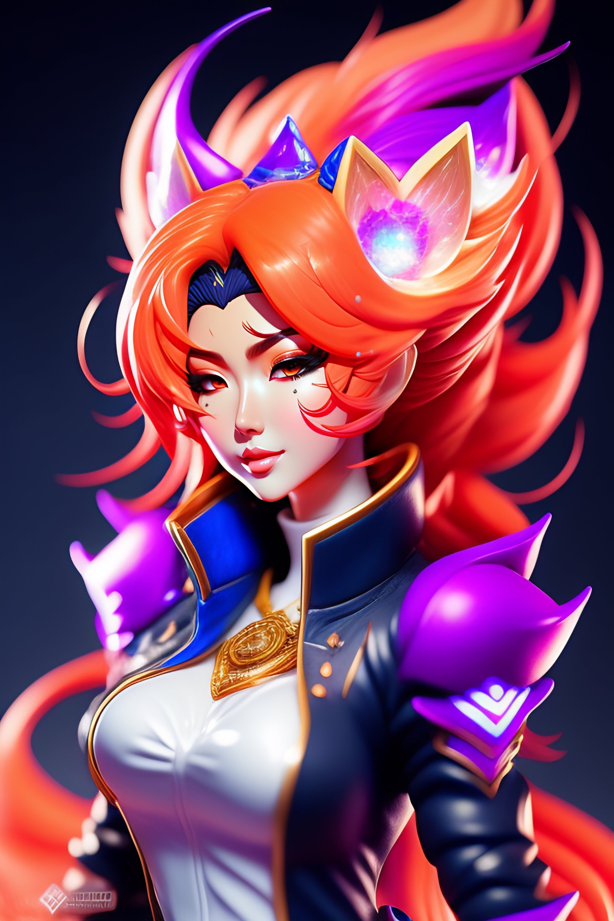 Lexica - Ahri from league of legends ; akira style ; detailed line art ...