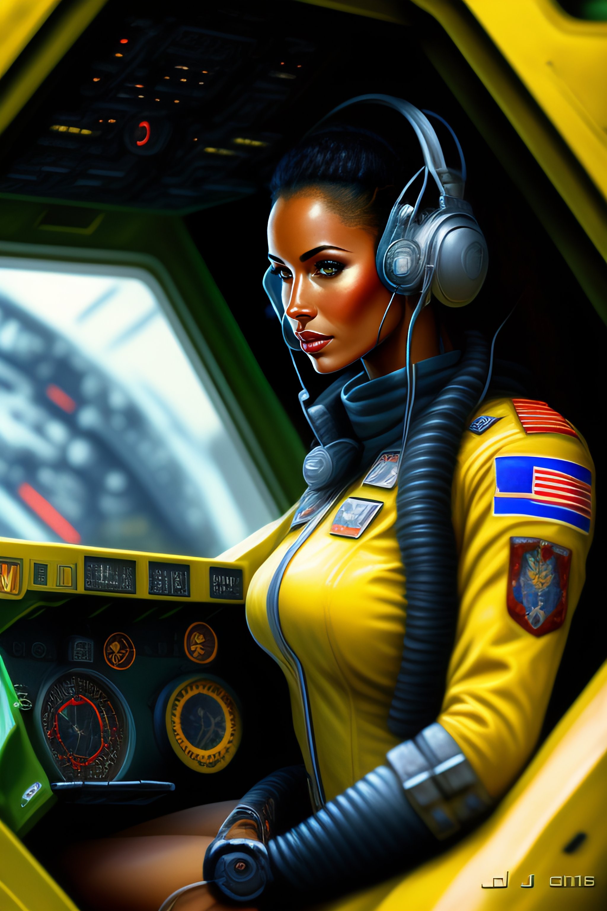 Lexica - Cyborg pilot Russian, interior cockpit, hyperdetailed, by john ...
