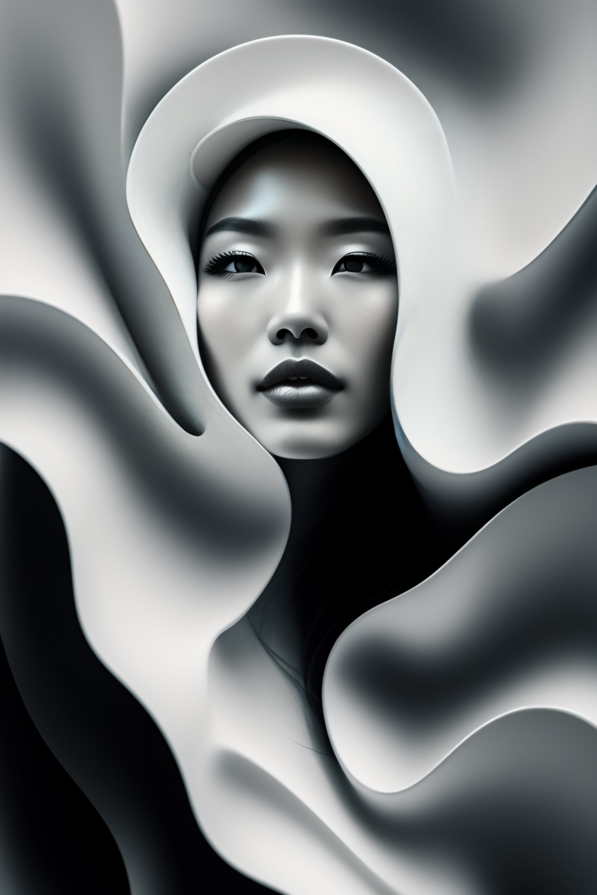 Lexica - The abstract , creative art, soft colors mono chromatic, shape ...