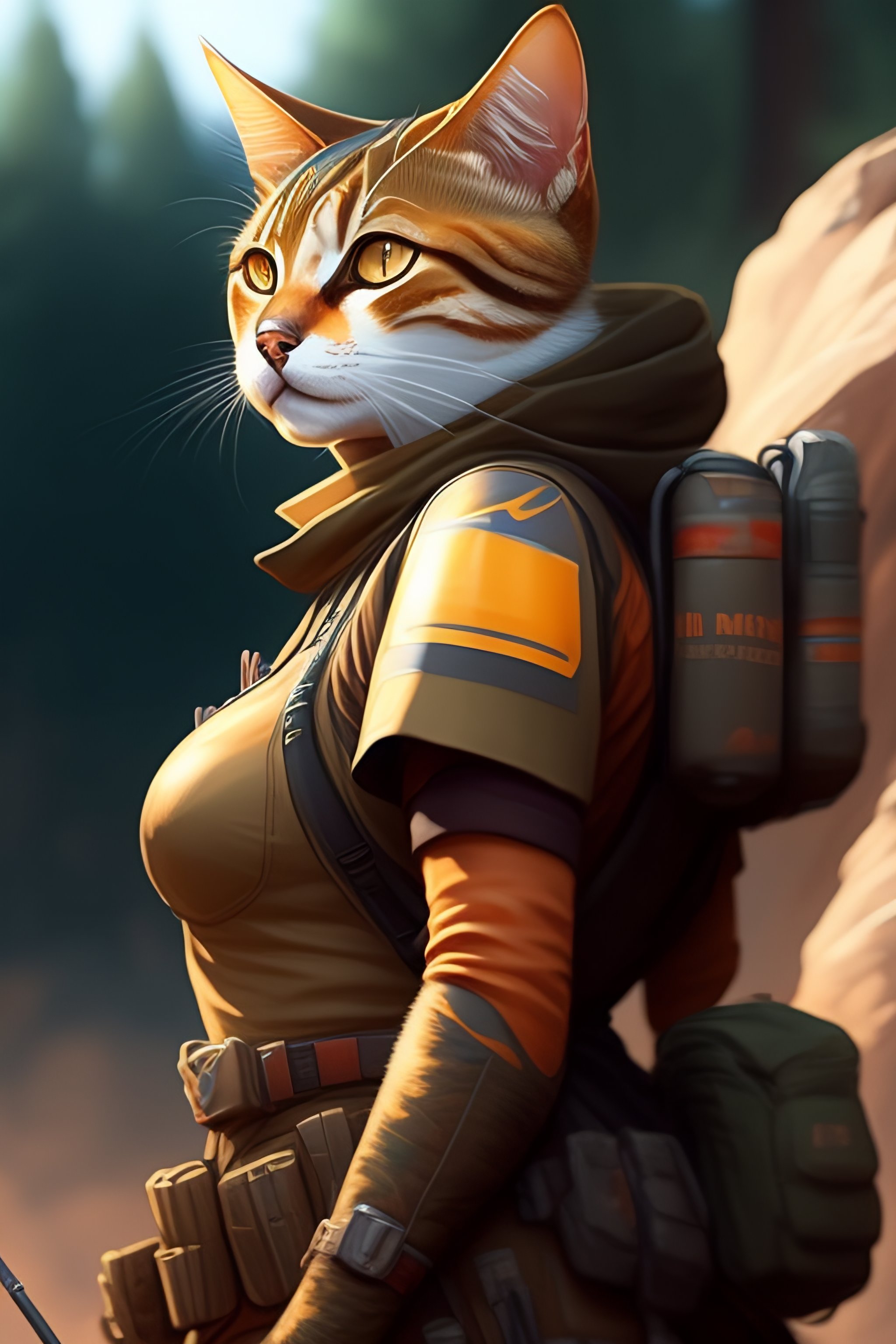 Lexica - A tabby cat in apex legends style, highly detailed, digital ...