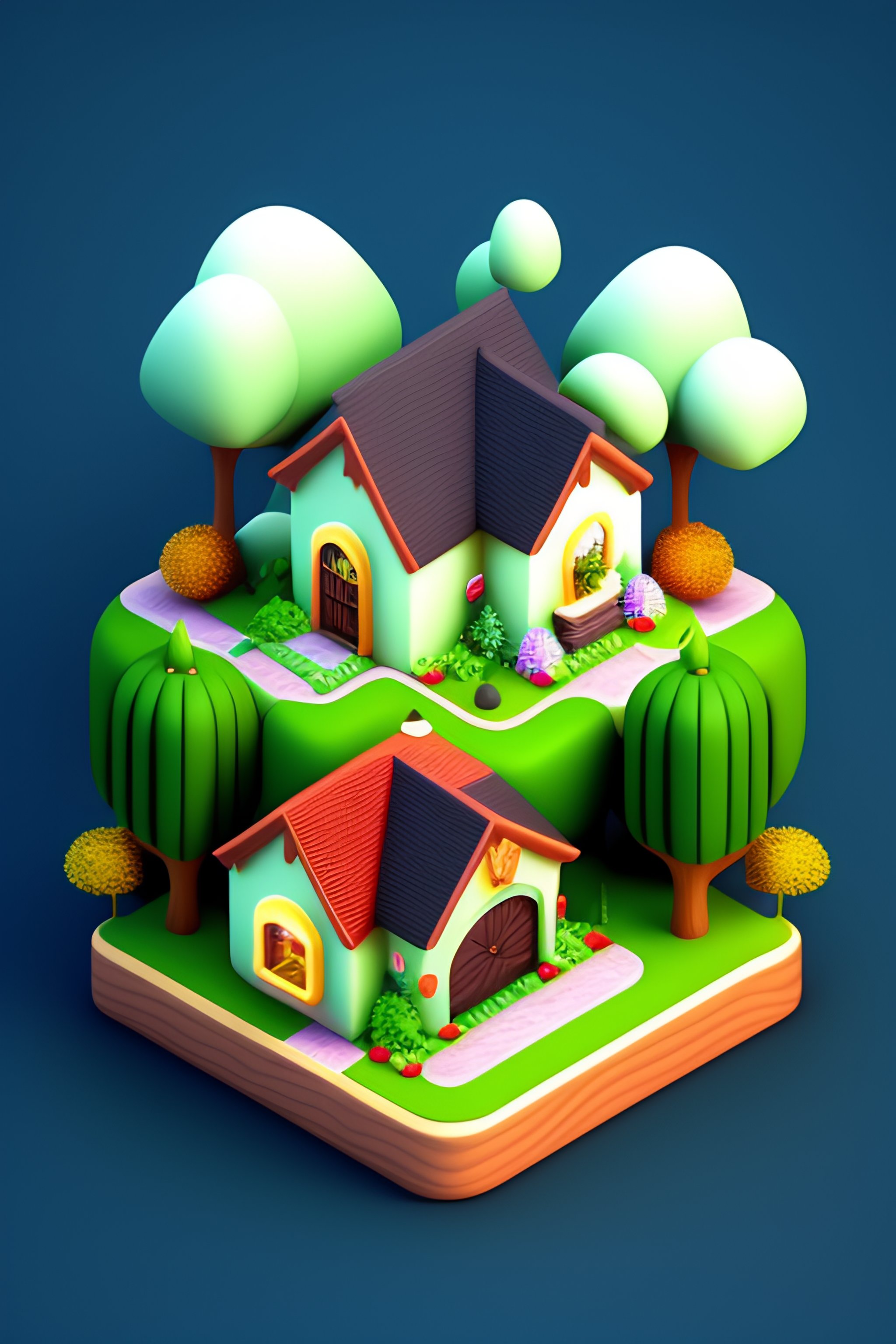 Lexica Isometric 3d Home