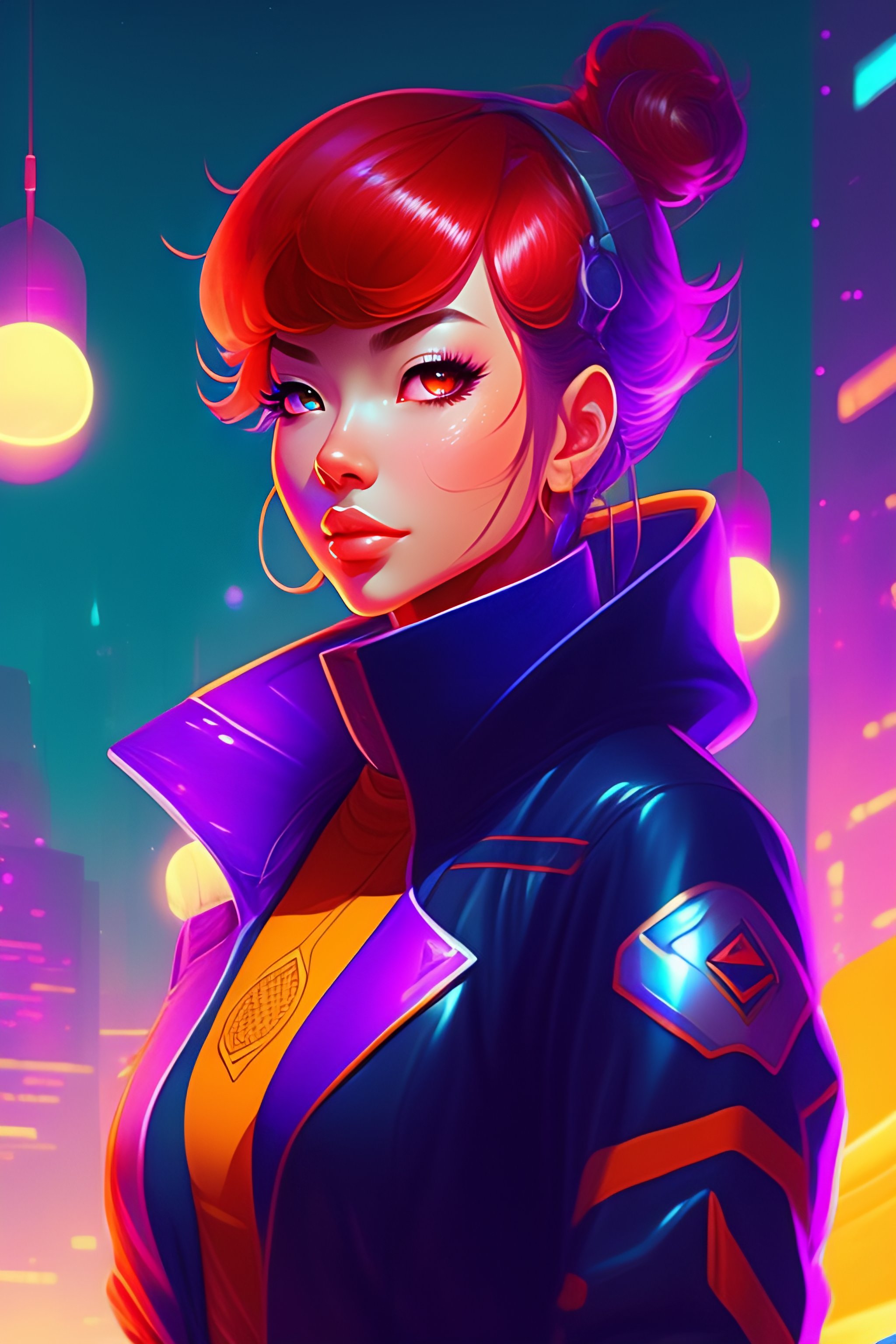 Lexica - Magic space ape inside cosmic cyberpunk city radiating a ...