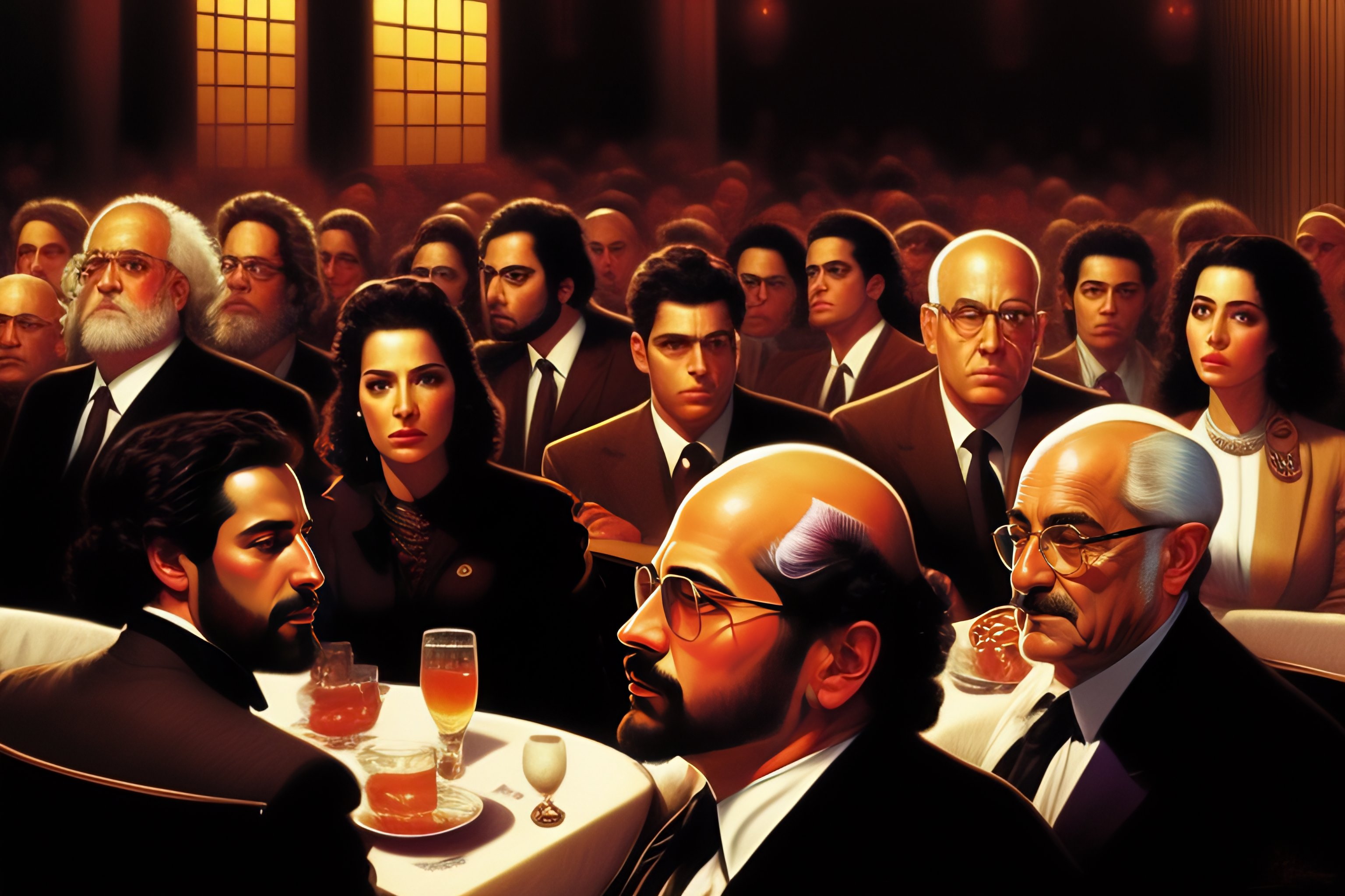 Lexica - Picture of a modern synagogue on the Sabbath, crowded with ...