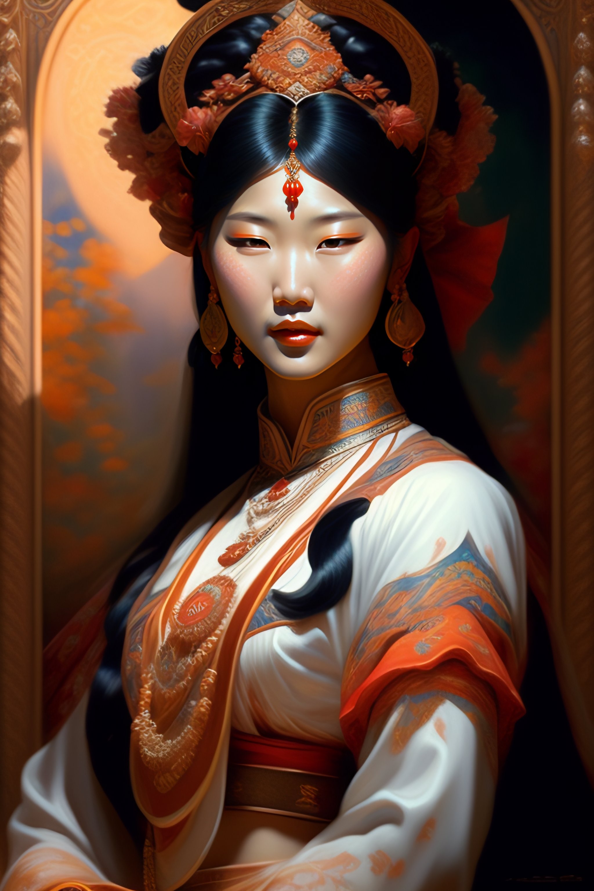 Lexica - Detailed paint of korean goddess , highly detailed paiting by ...