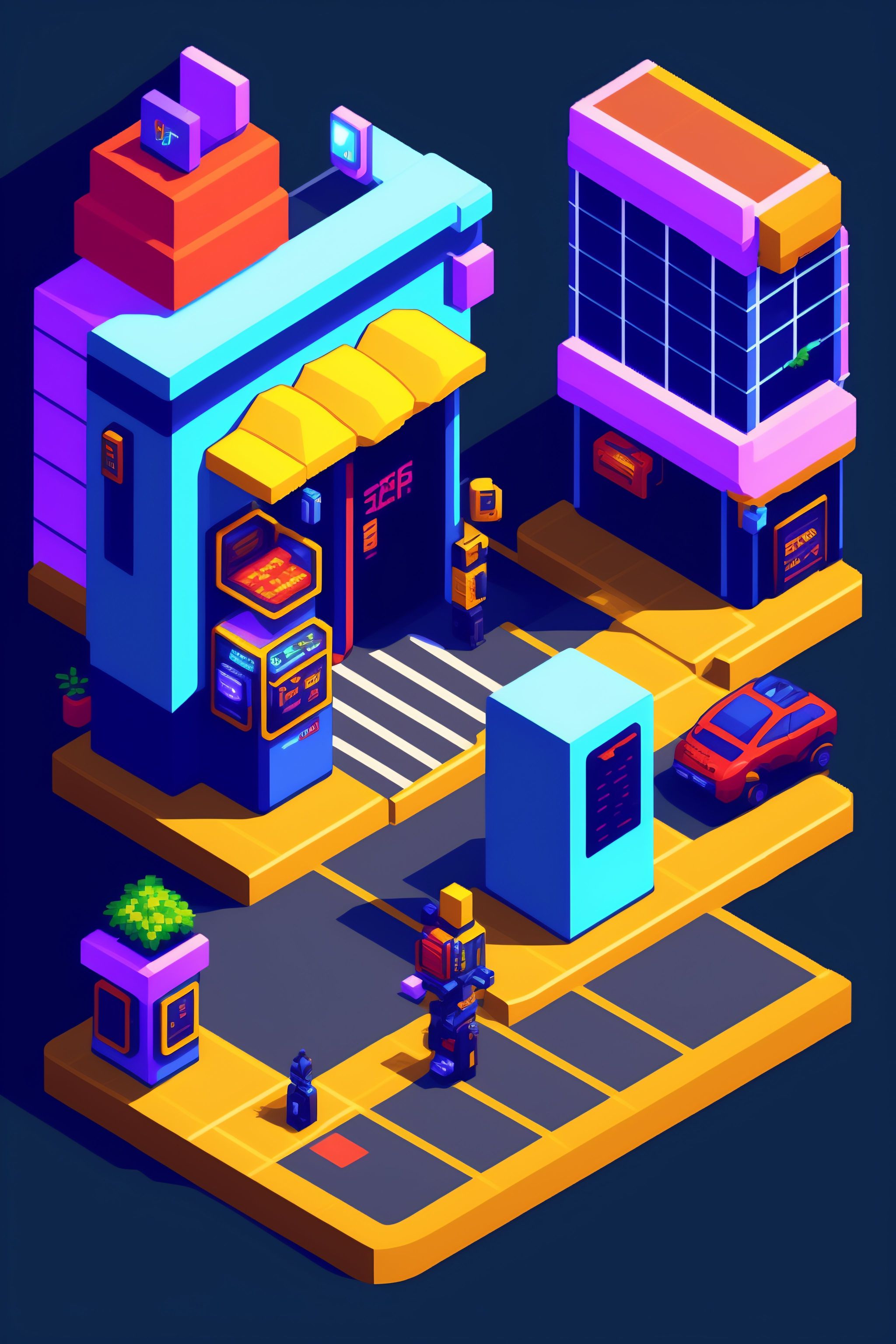 Lexica - IIsometric clean png pixel art game screenshot image of a ...