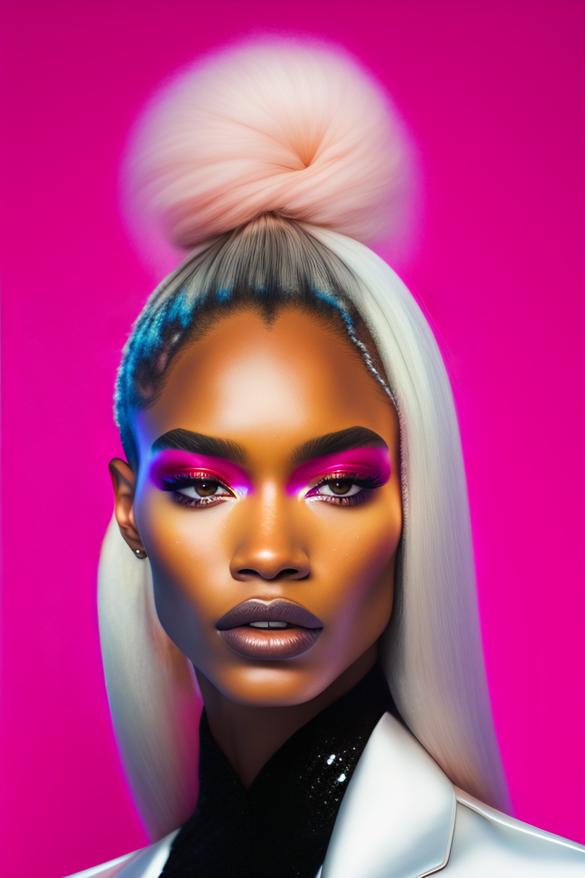 Lexica - A photo close-up of a beautiful long haired woman with light ...