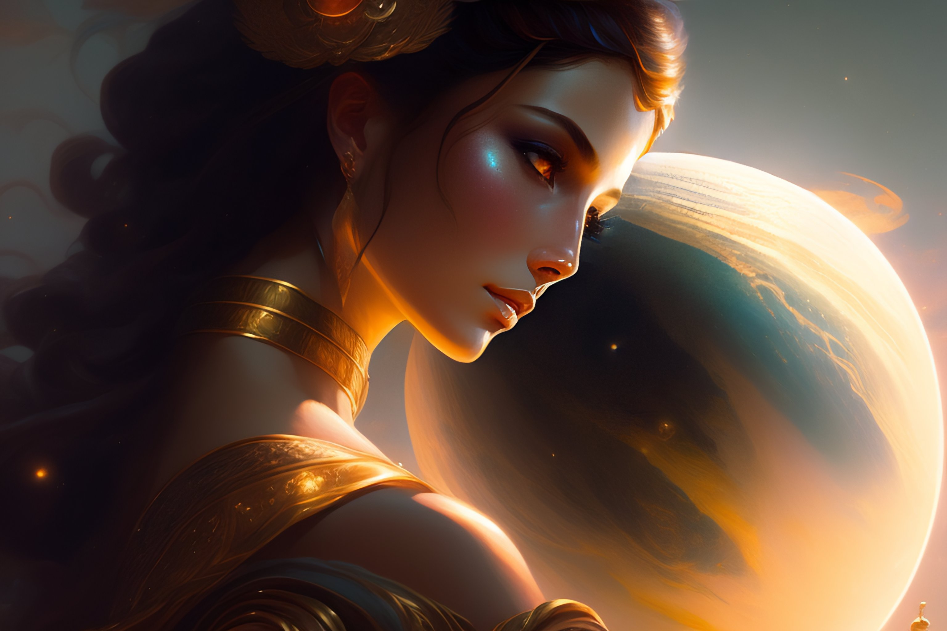 Lexica - Inhabitant of the planet Jupiter, celestial light, fantasy ...