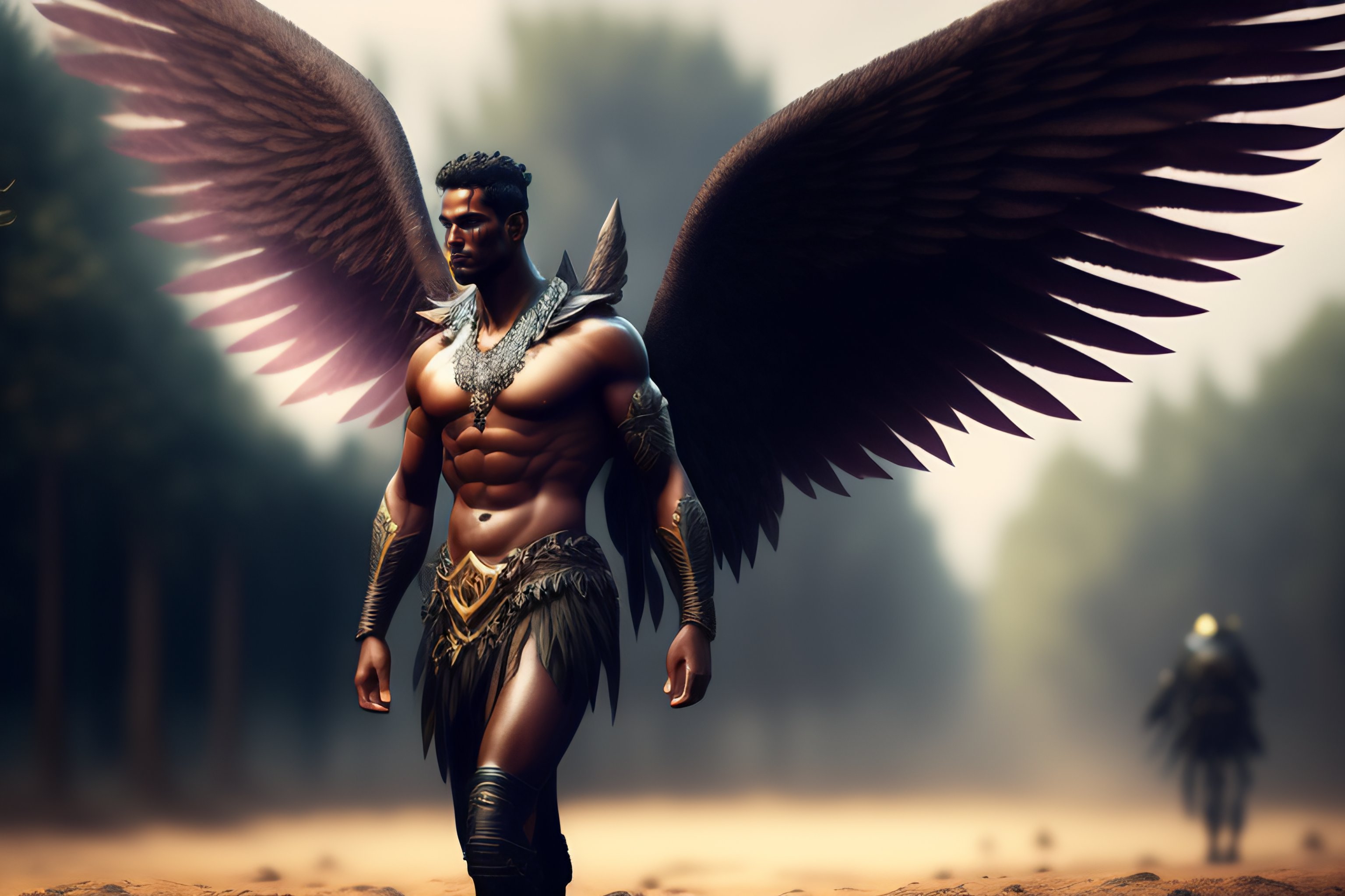 Lexica - Realistic Fallen Angel in the hell