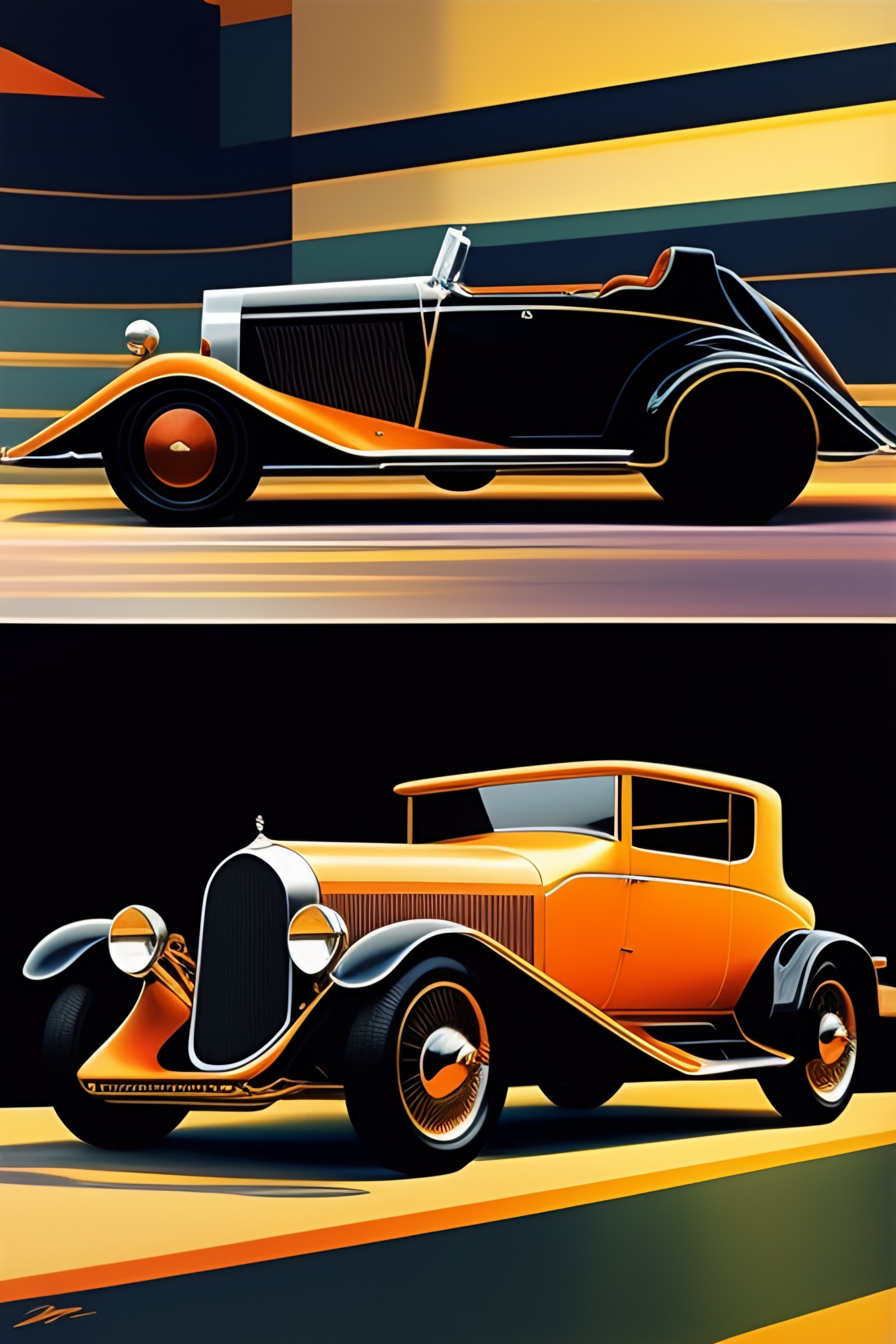 Lexica - Syd mead inspired car show of the 1920's