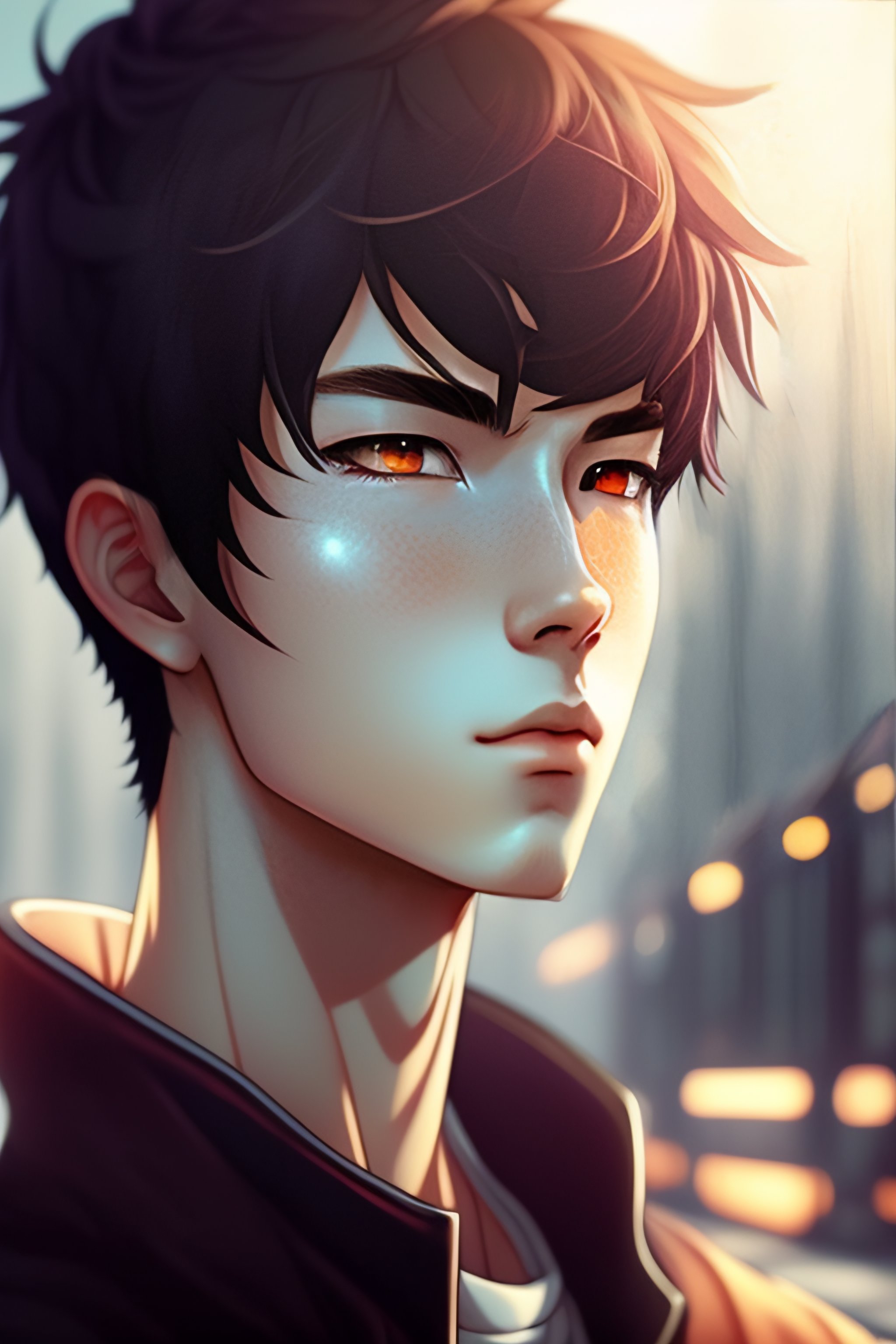 Lexica - Portrait of a 20-year-old men anime nordic, highly detailed