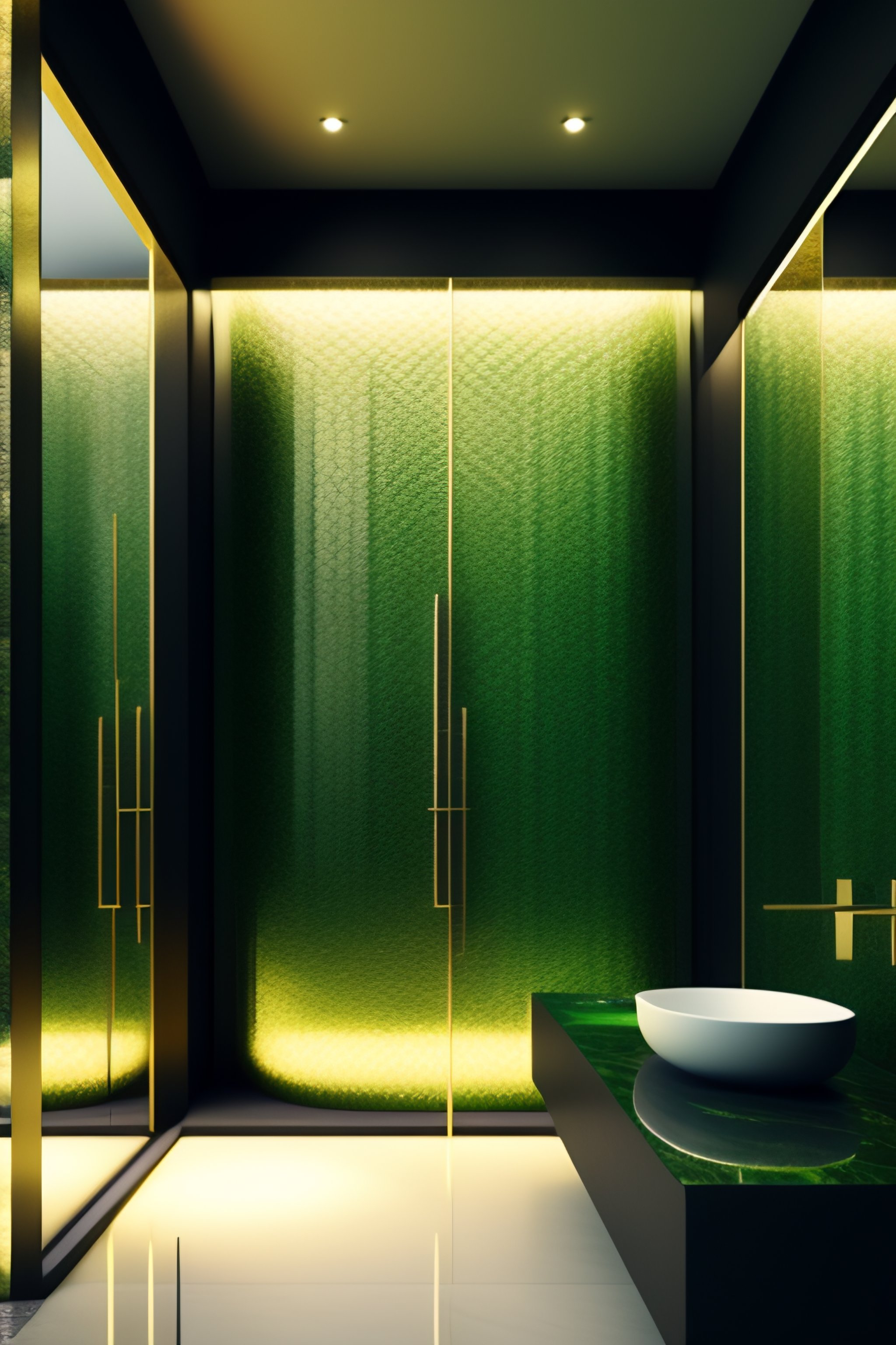 Lexica - Architectural render of an opulent spa bathroom with vibrant ...