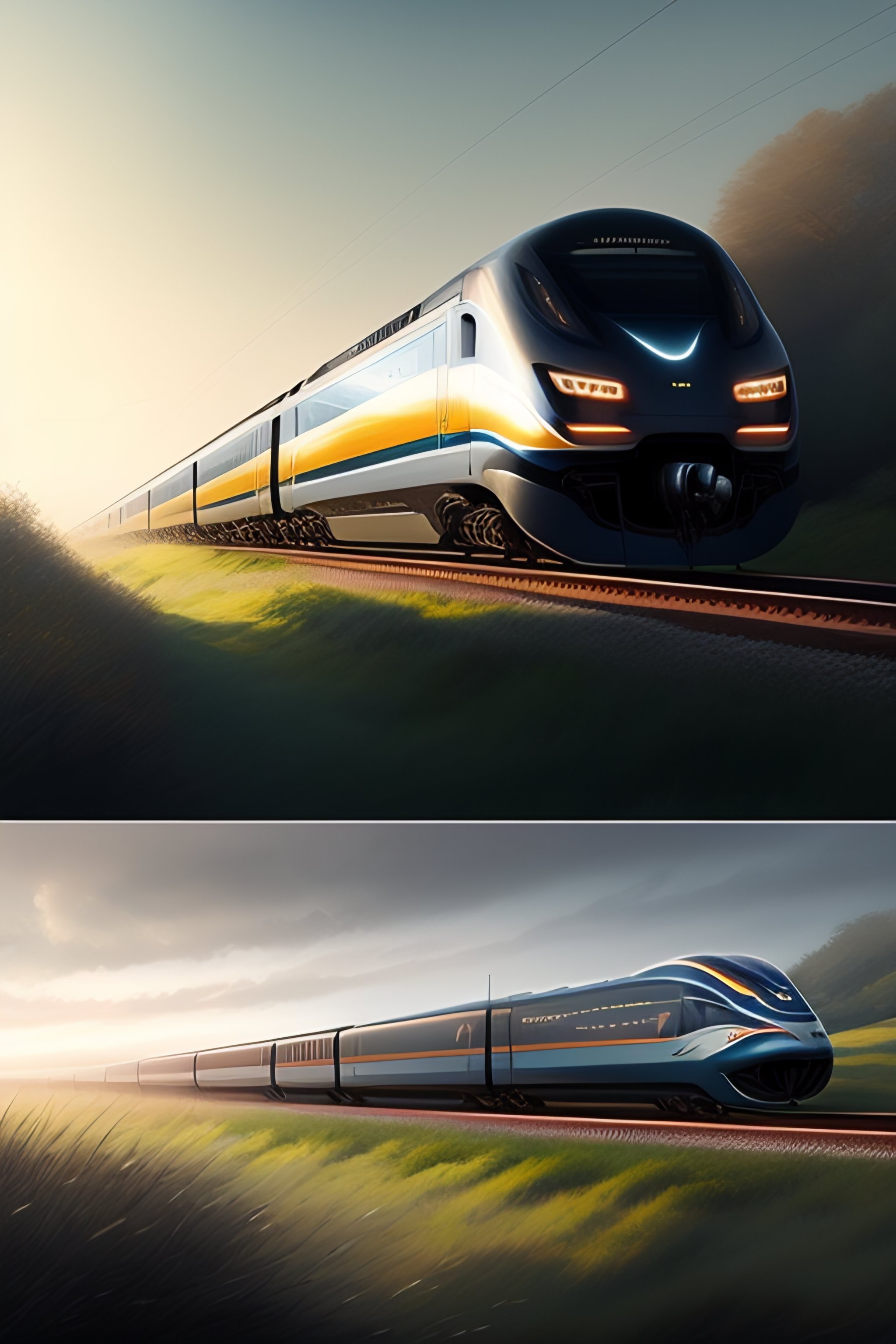 Lexica - High speed train passing through english countryside ...