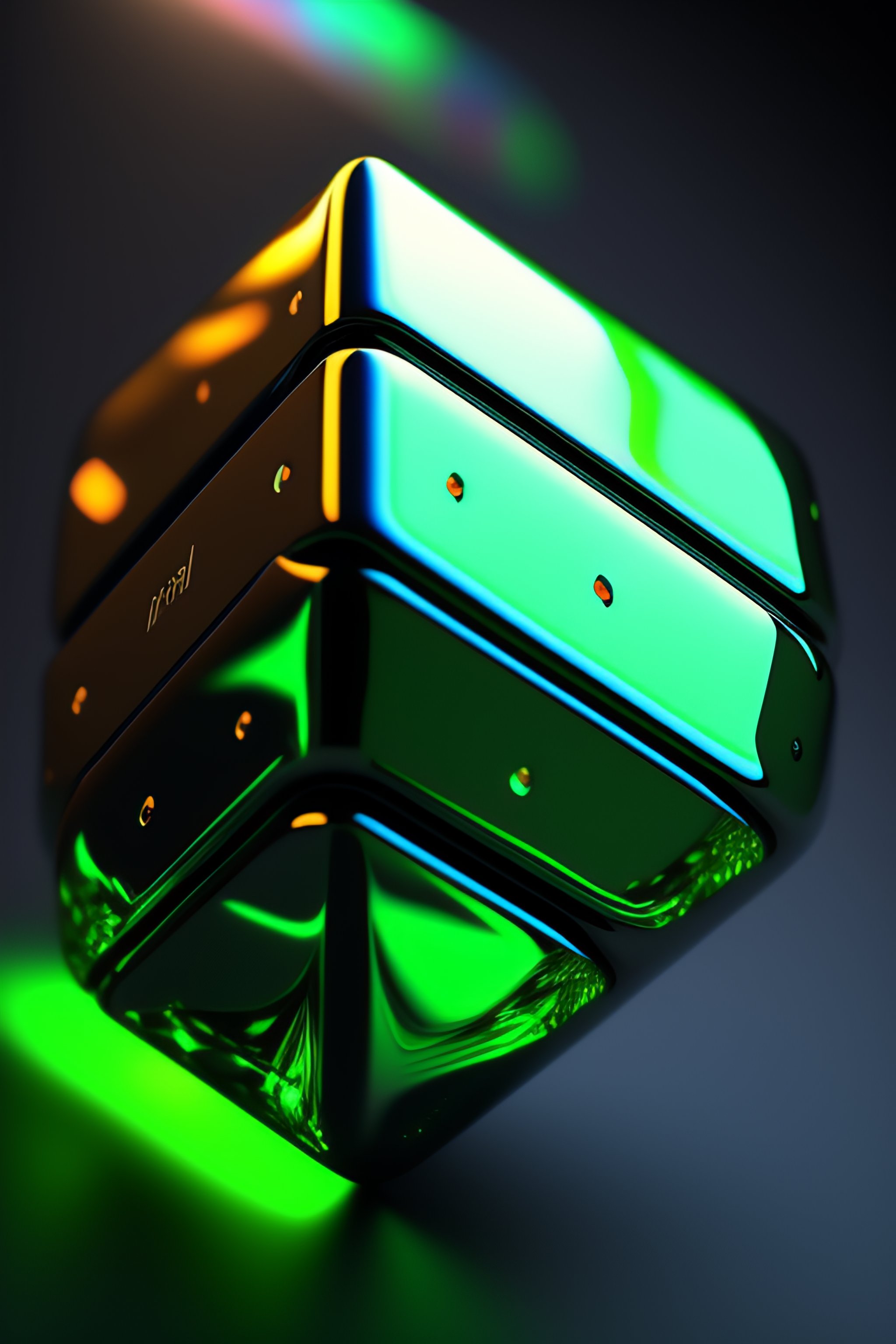 Lexica - A photorealistic render of a metallic crystalline neotribal ...