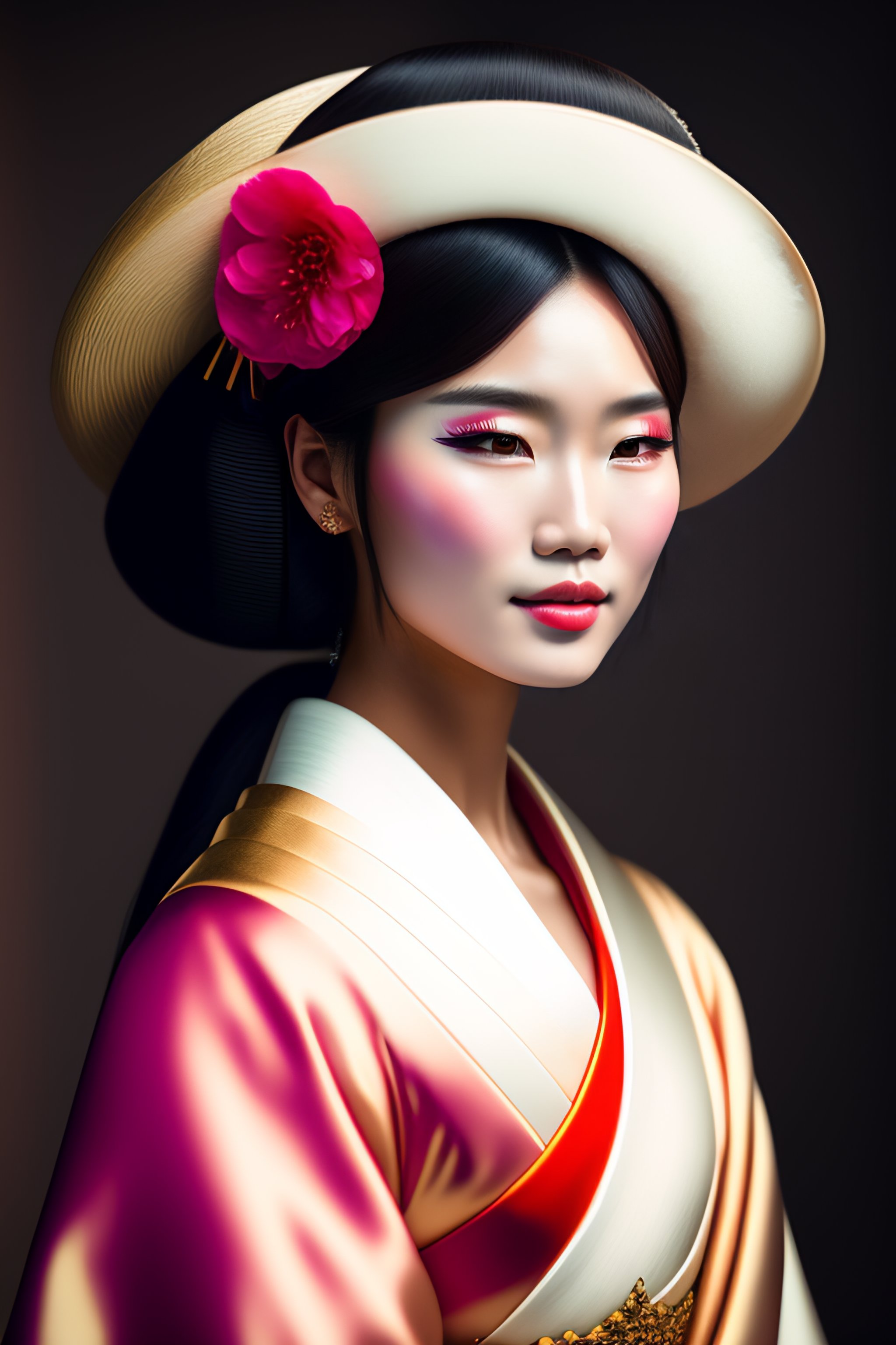 Lexica - Portrait of a stunningly beautiful, young, japanese geisha ...