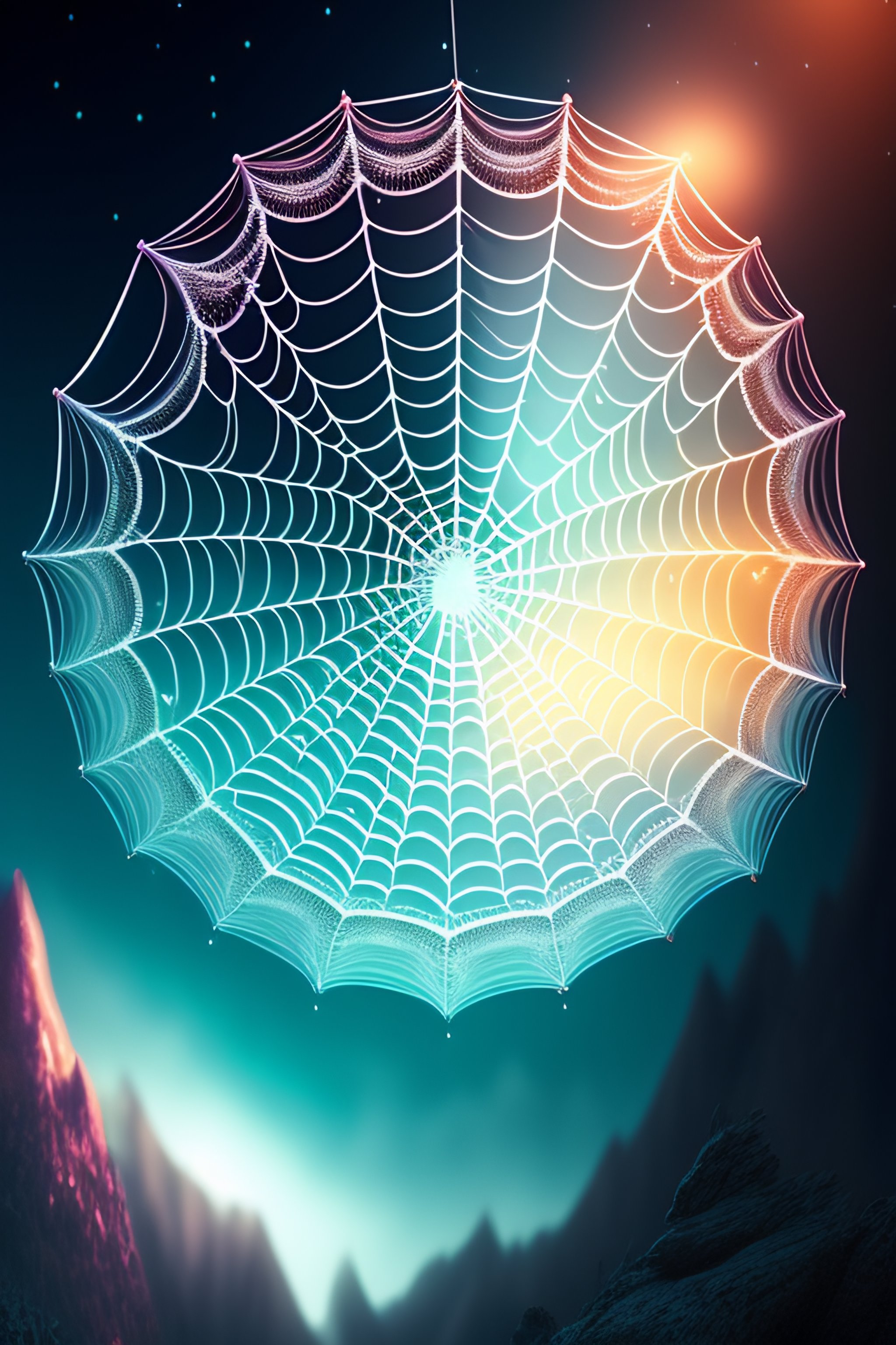 Lexica - Transparent Background. Fantasy Style Spider Webs