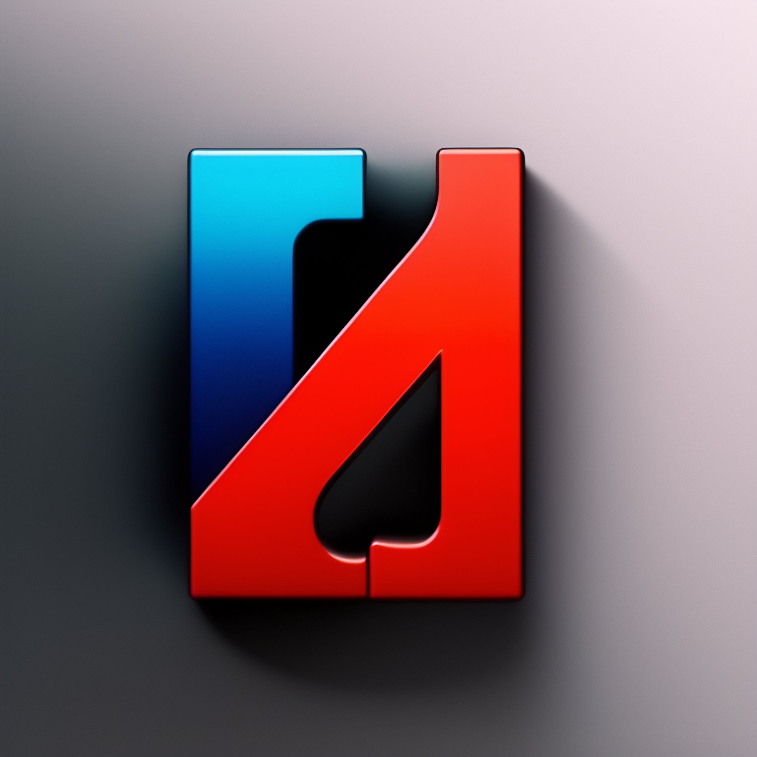 Lexica - R letter , red and blue, logotype, gradient