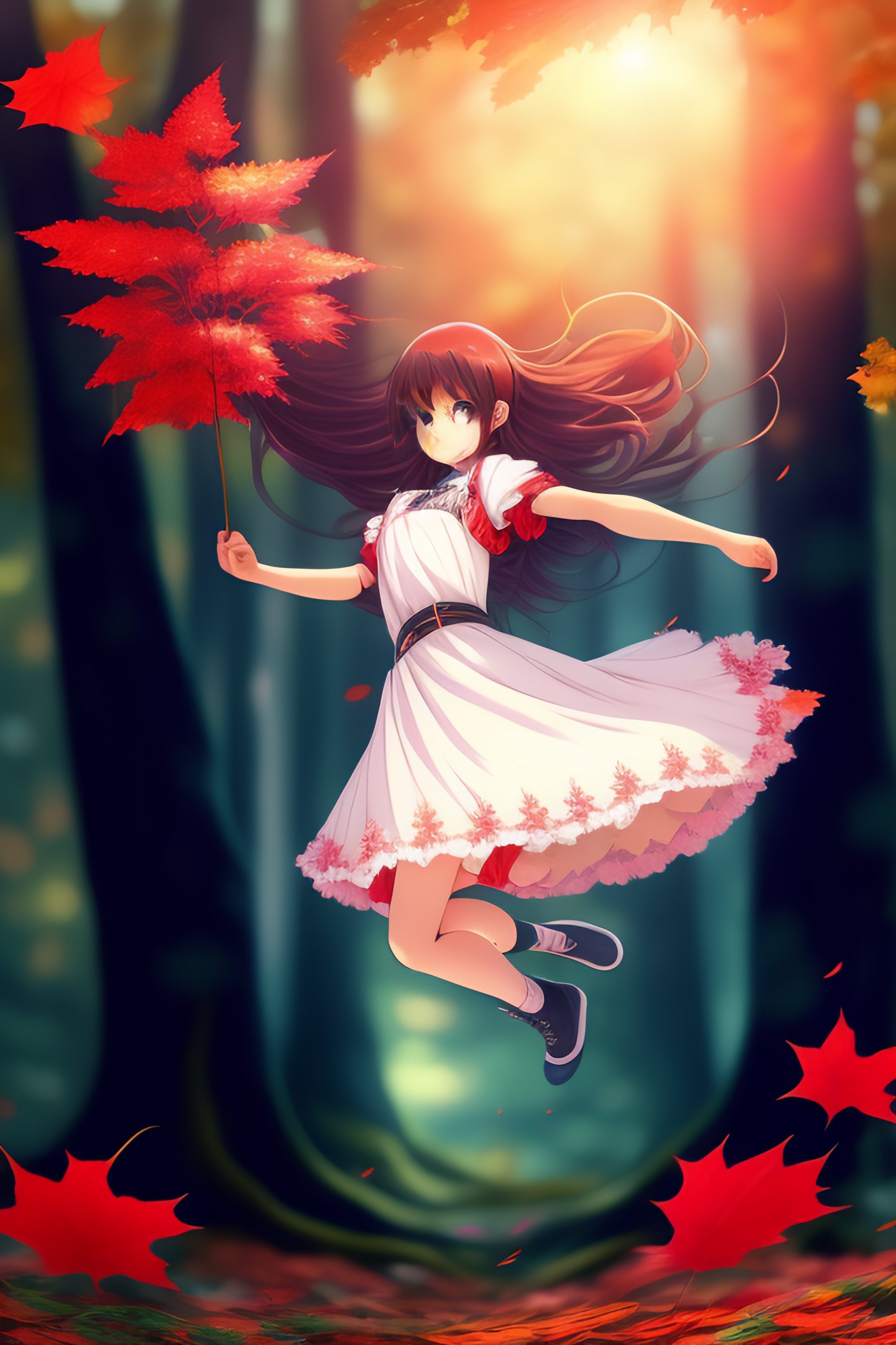 Lexica - The photograph captures the moment anime girl Sinestrea falls ...