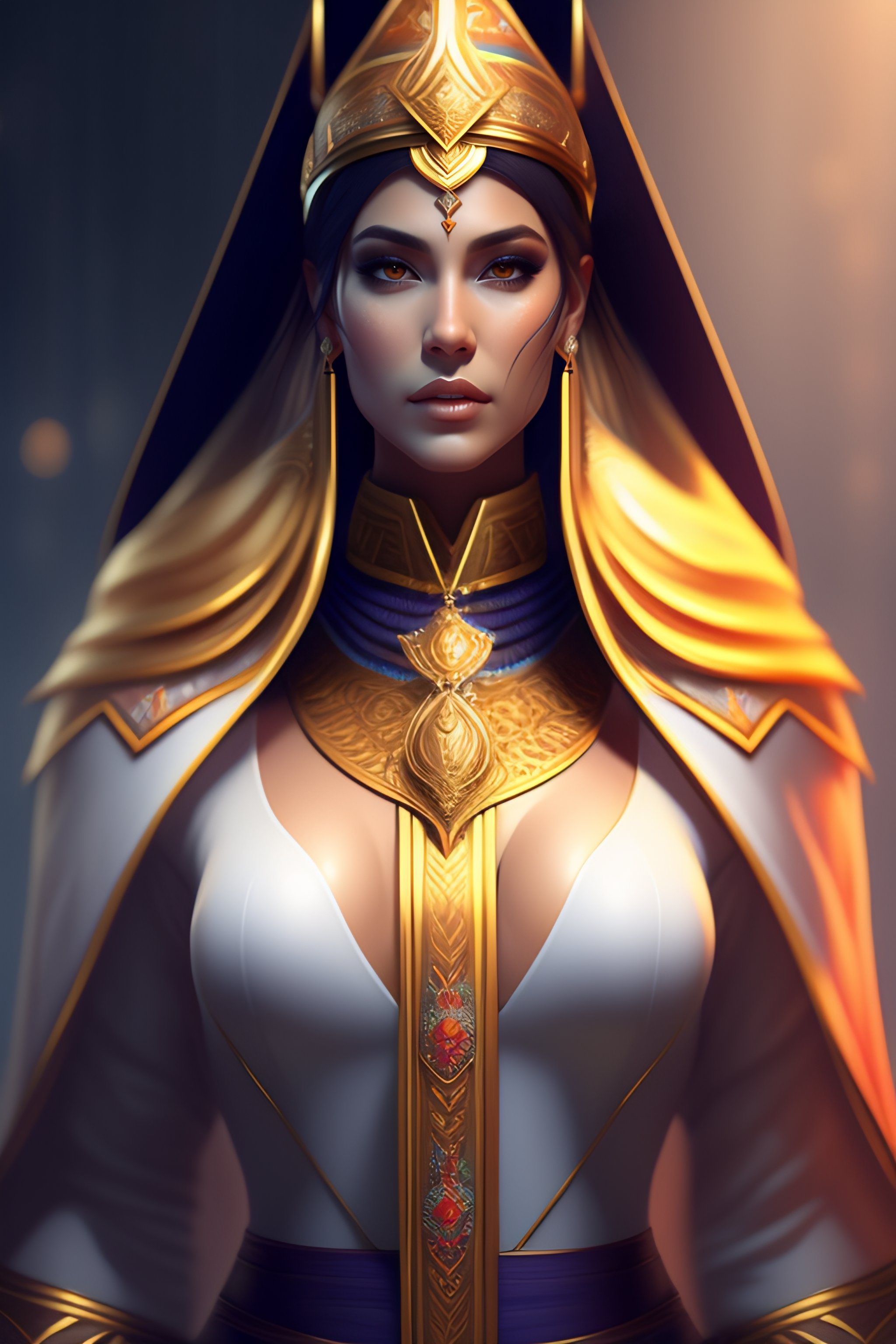 Lexica Female Priestess Custom Character Art Digital Drawing Character Drawing Artstation 