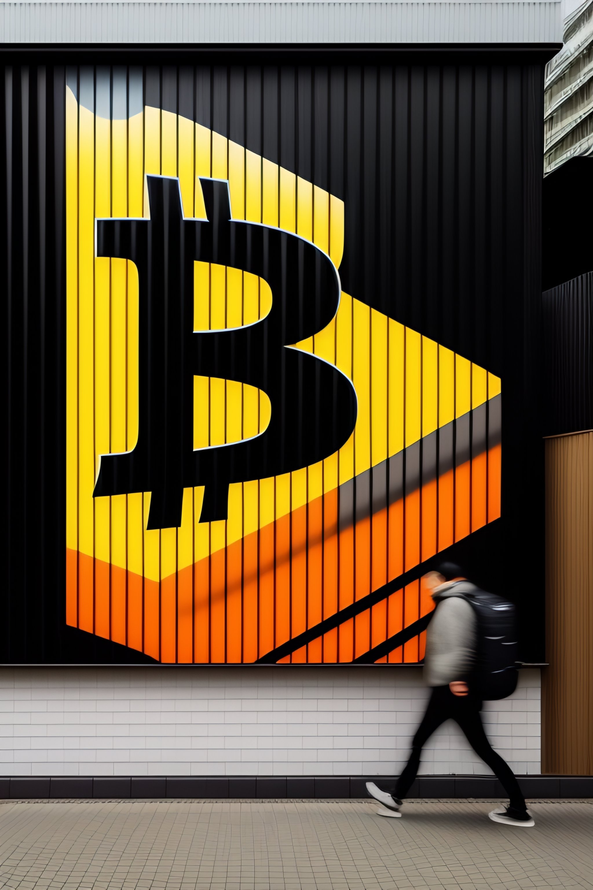 Lexica - Create a black wall in tokyo with a bitcoin logo in graffiti ...