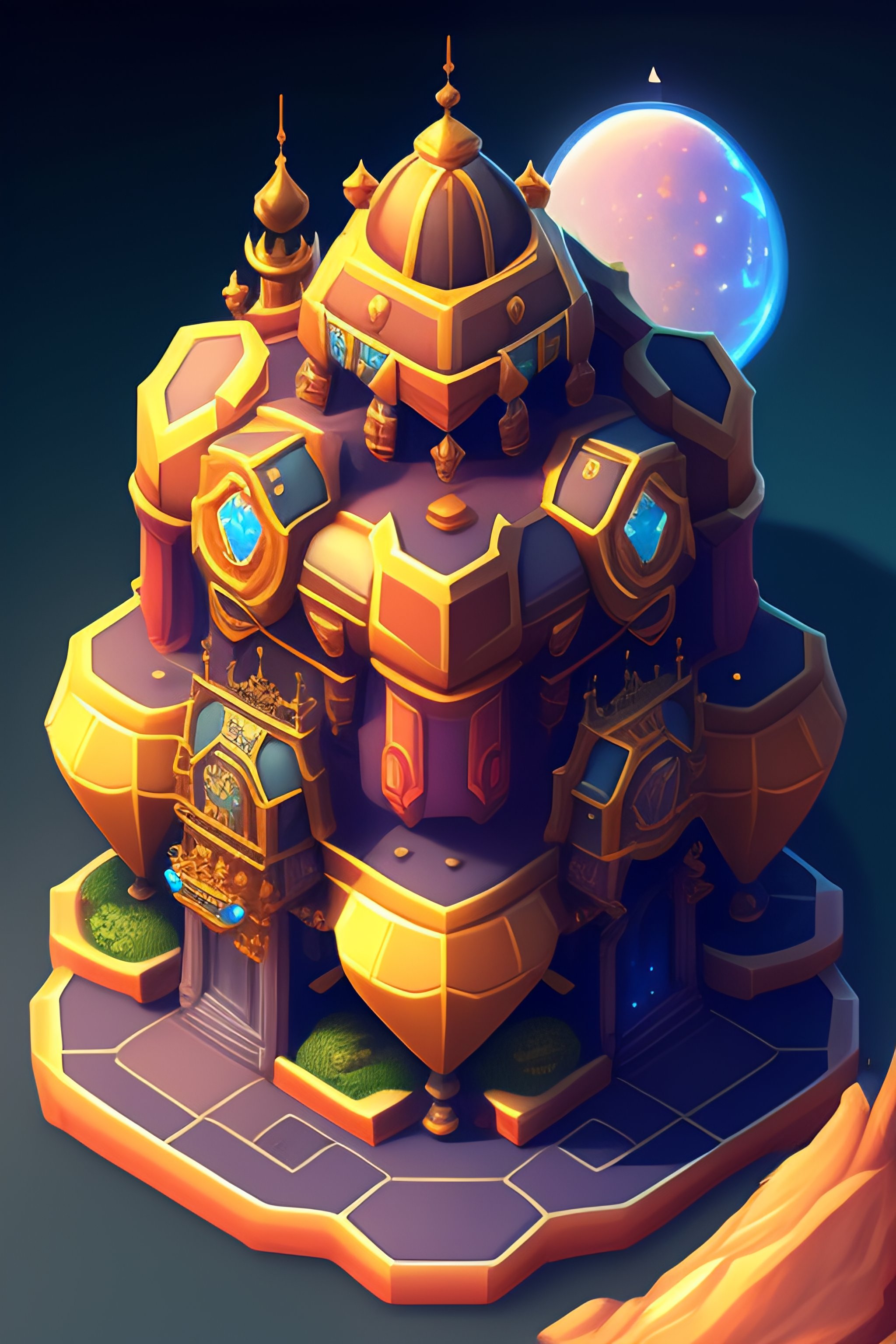 Lexica - Space ship castle by blizzard entertainment, mobile game asset ...