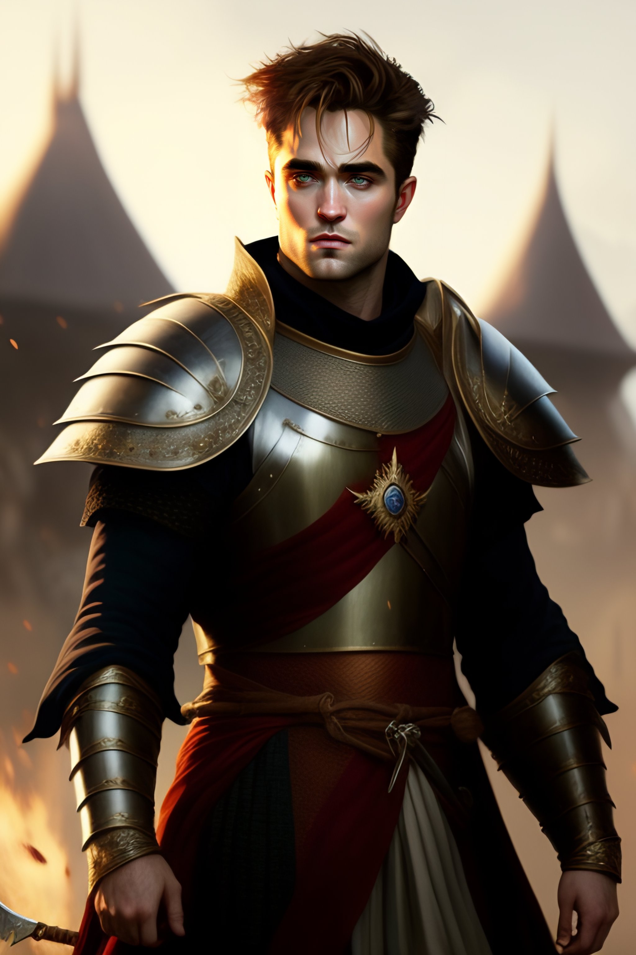 Lexica - Robert Pattinson in medieval style! Angry, Pretty face! With ...