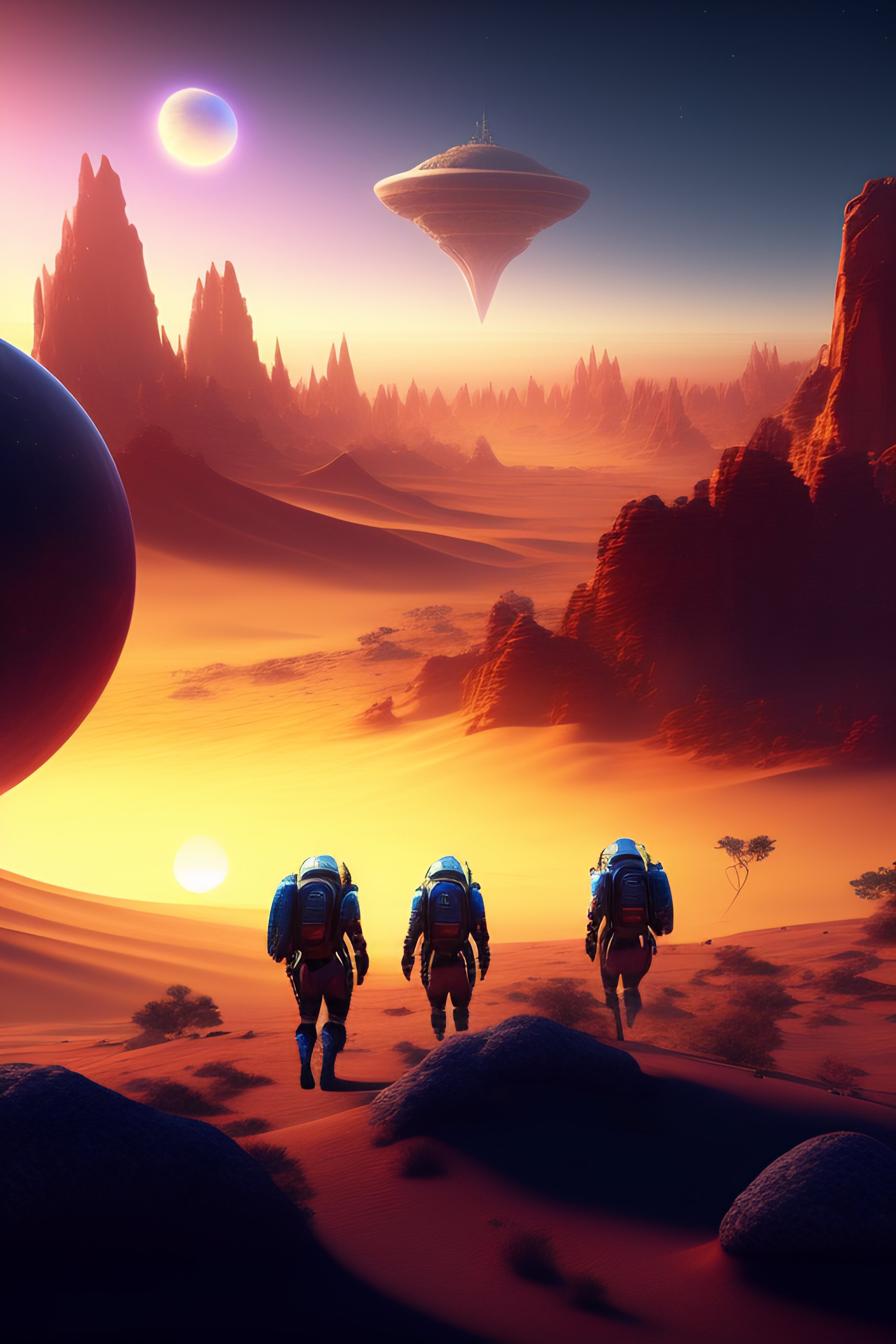 Lexica - Group of aliens exploring their planet and getting to know its ...