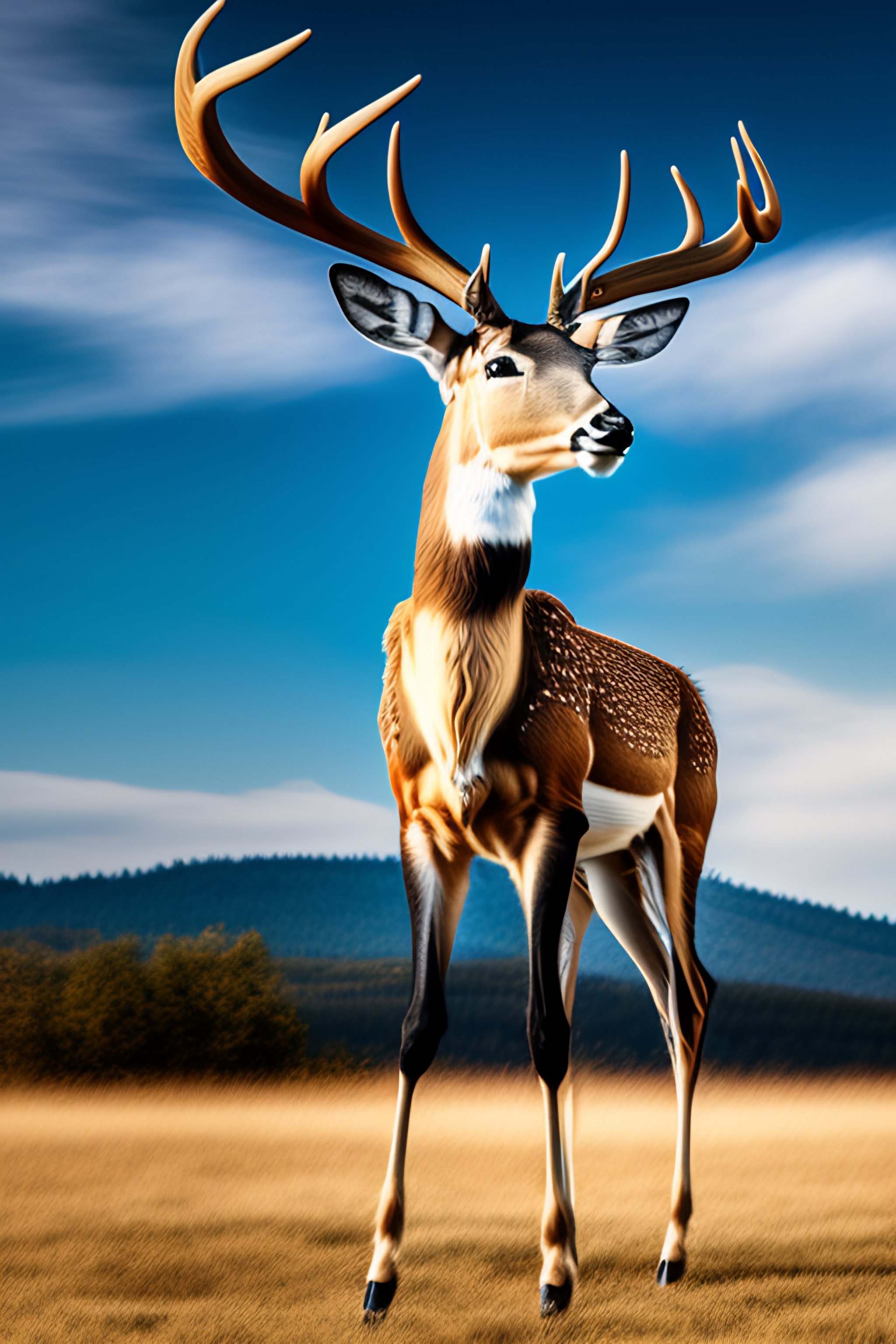 Lexica - A flying deer in jeans