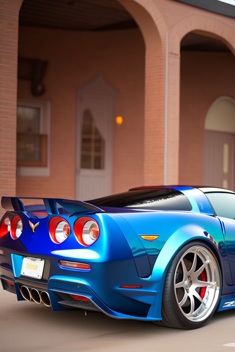Lexica - 2004 corvette Z06, c5r, wide body, electron blu, racing