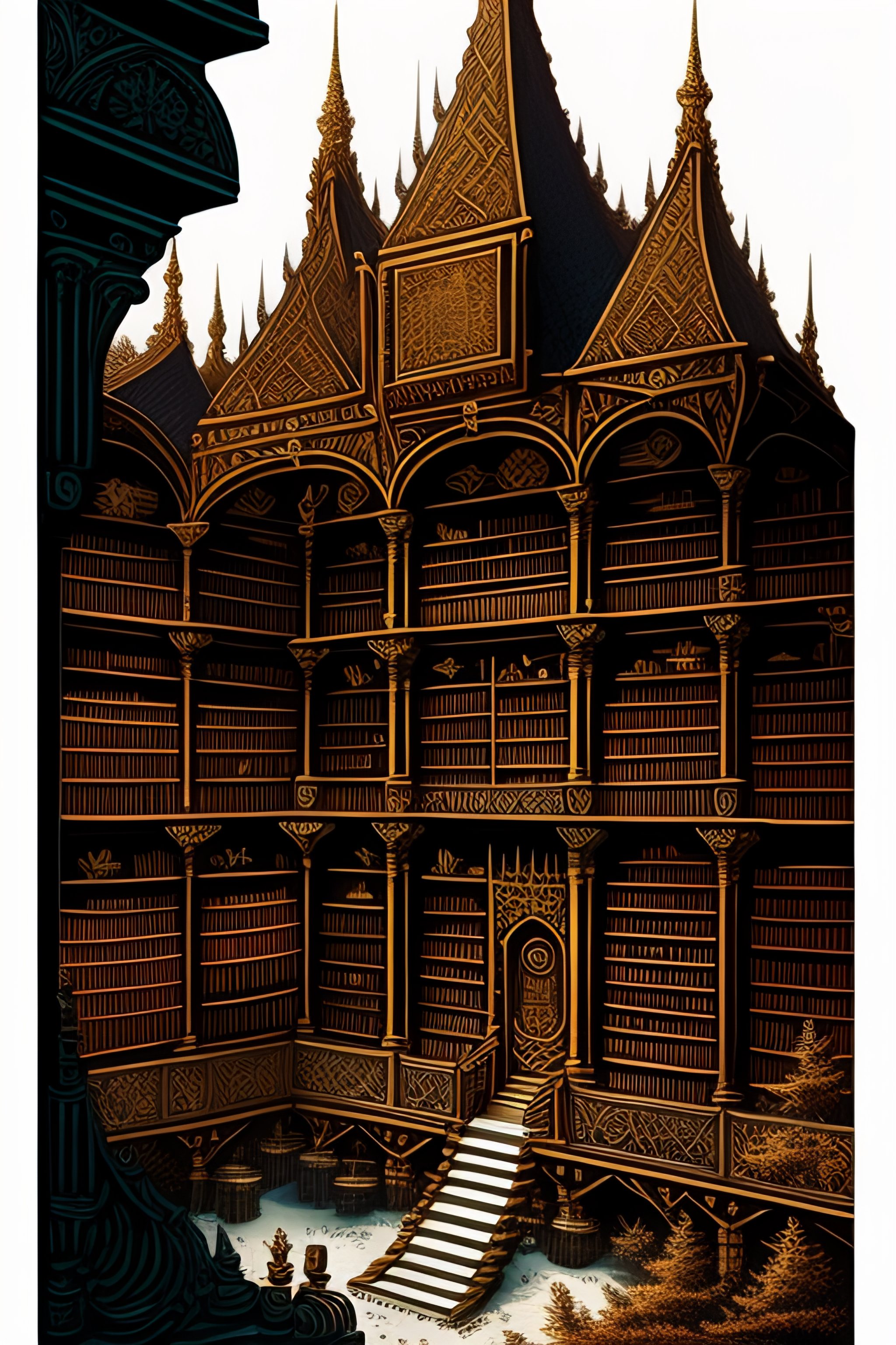 Lexica - Ancient wizards library, high details, intricately detailed ...