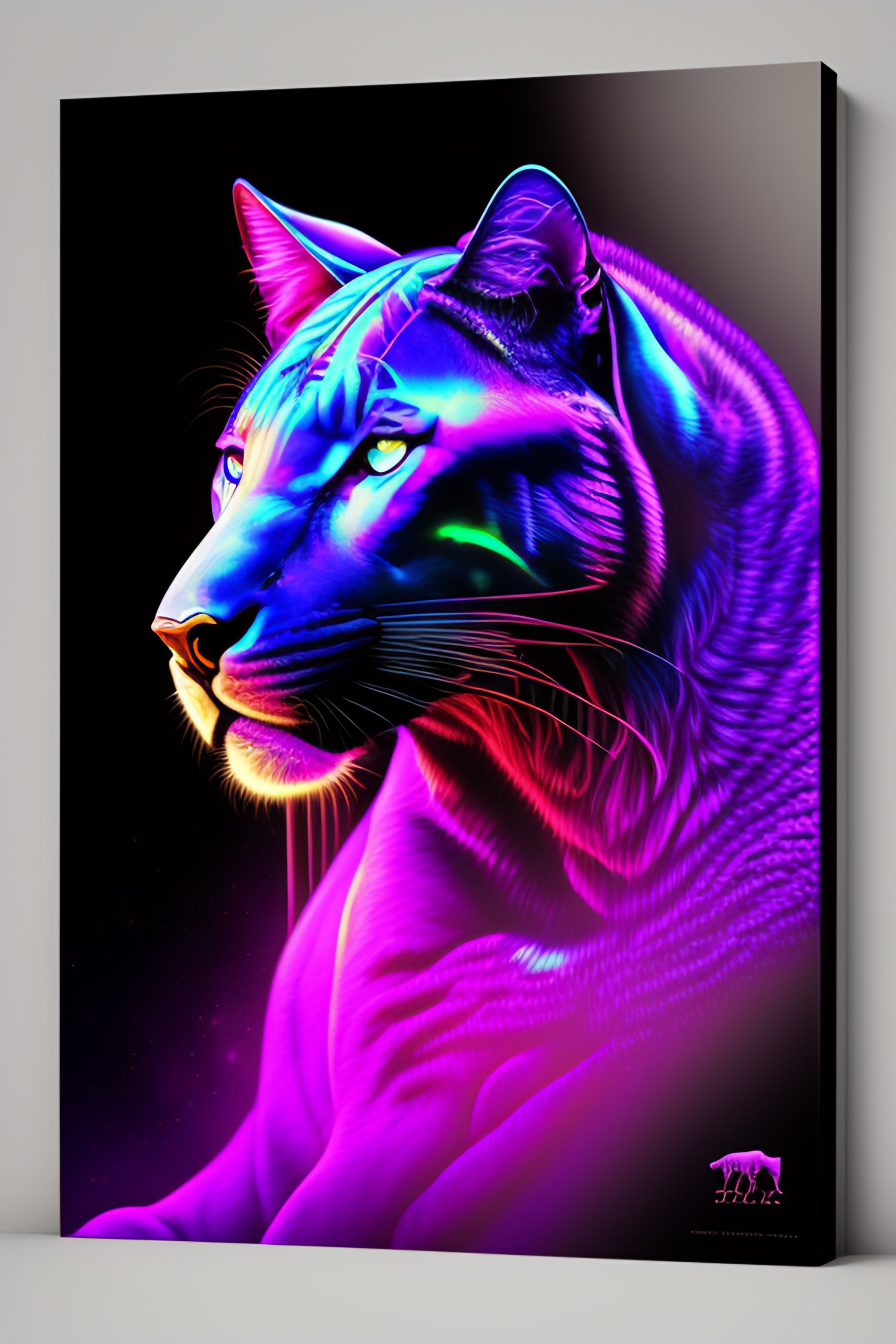 Lexica - Digital panther, retrowave palette, highly detailed ...
