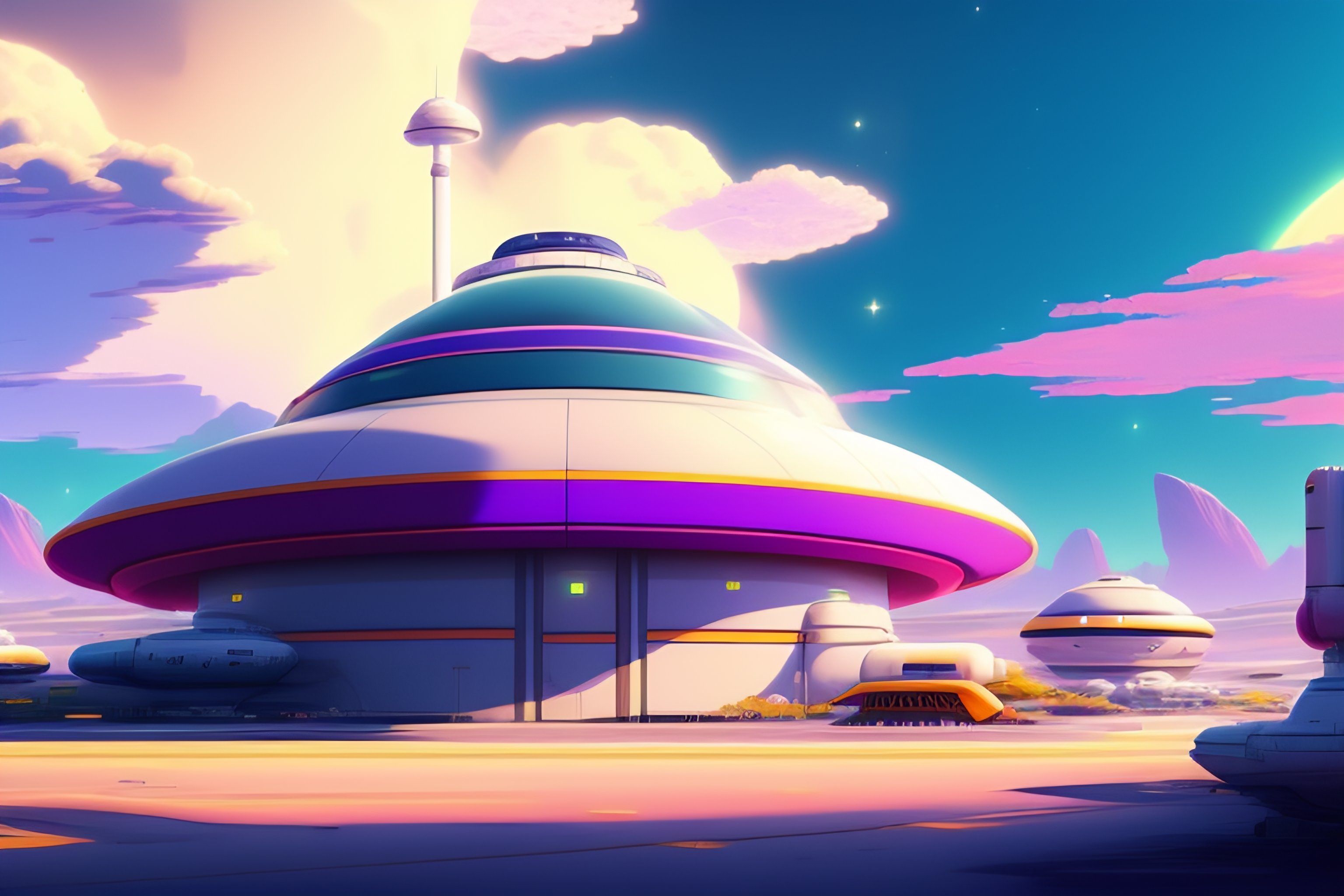 Lexica - A quaint spaceport at the outskirts of civilization, anime ...