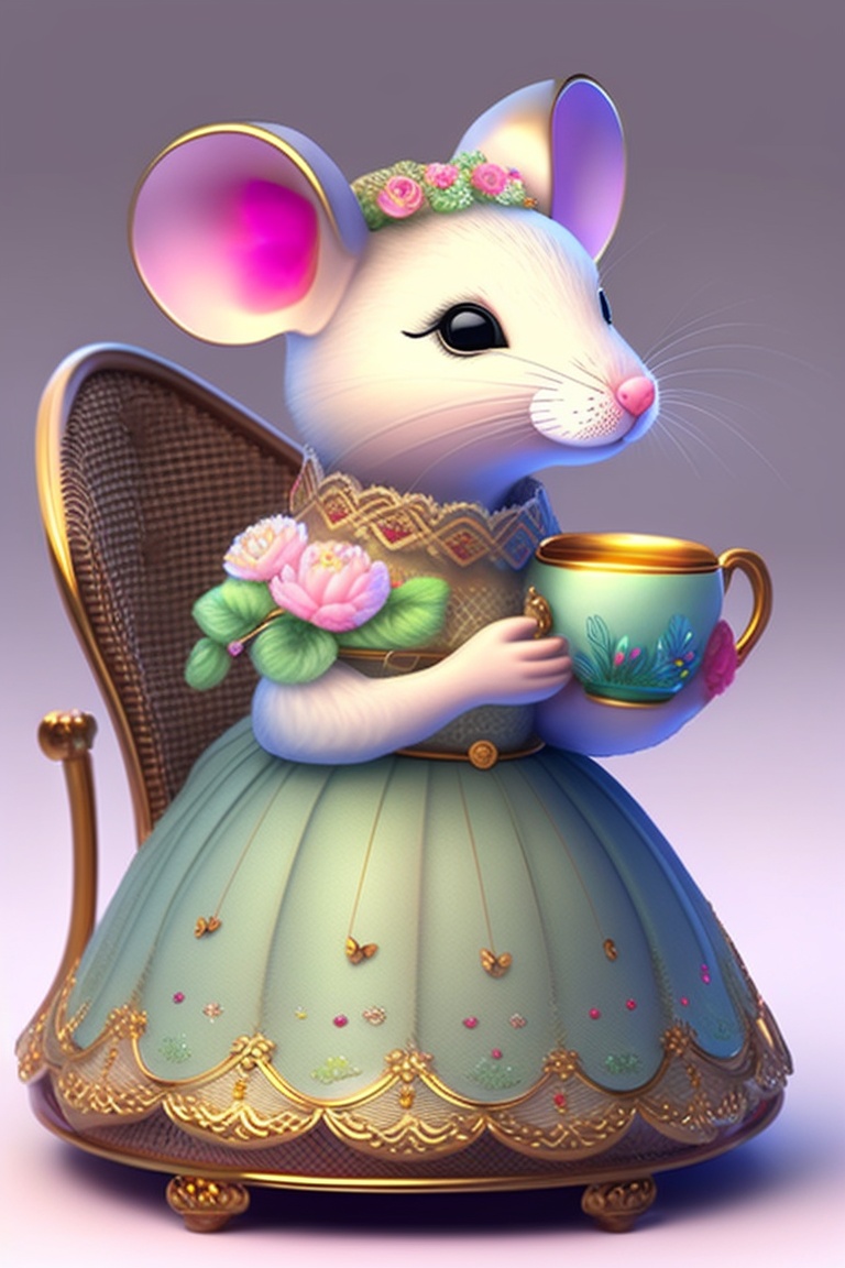 Lexica - Draw a captivating, enchanting little mouse from a fairy tale ...
