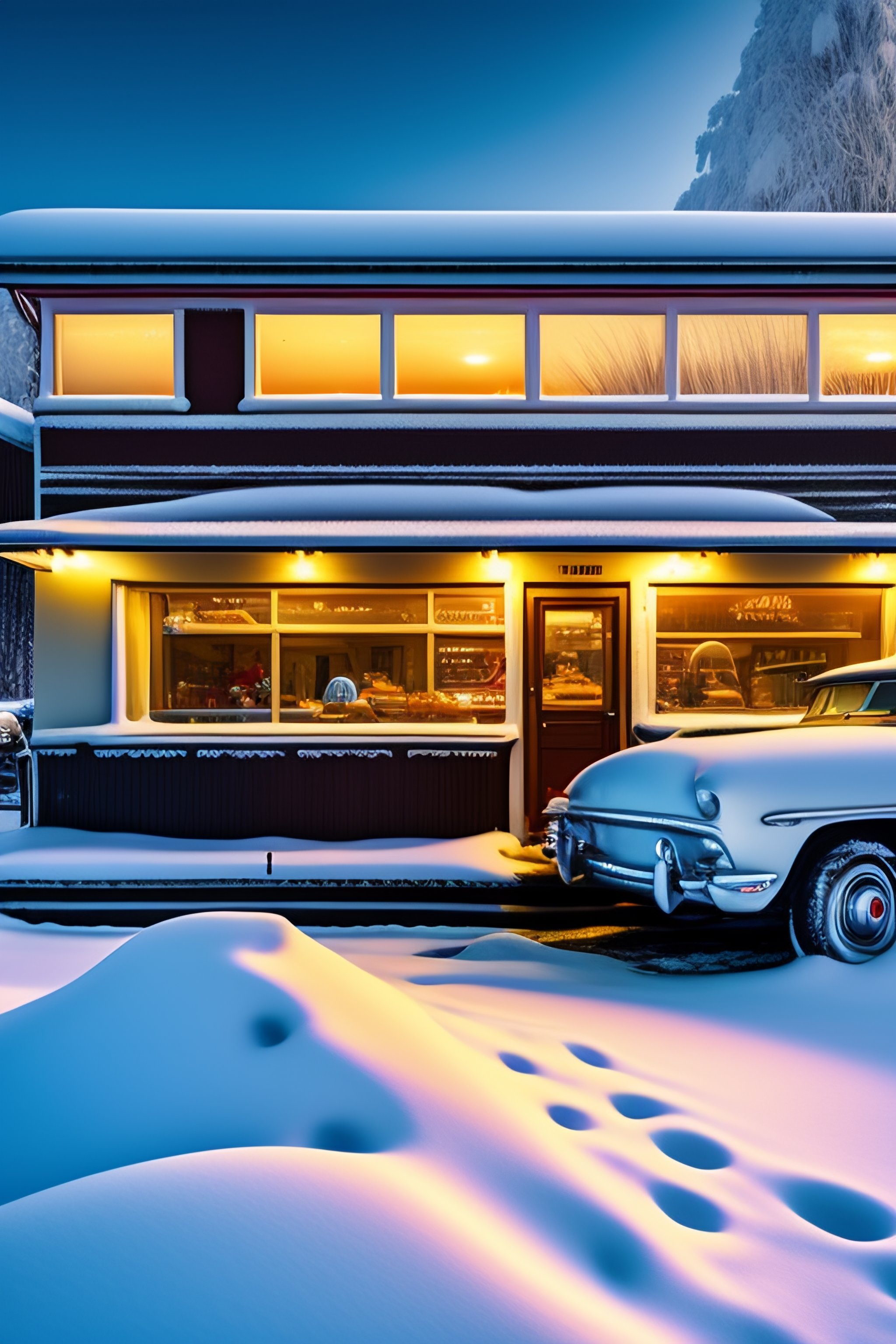 Lexica - Diner in the snow