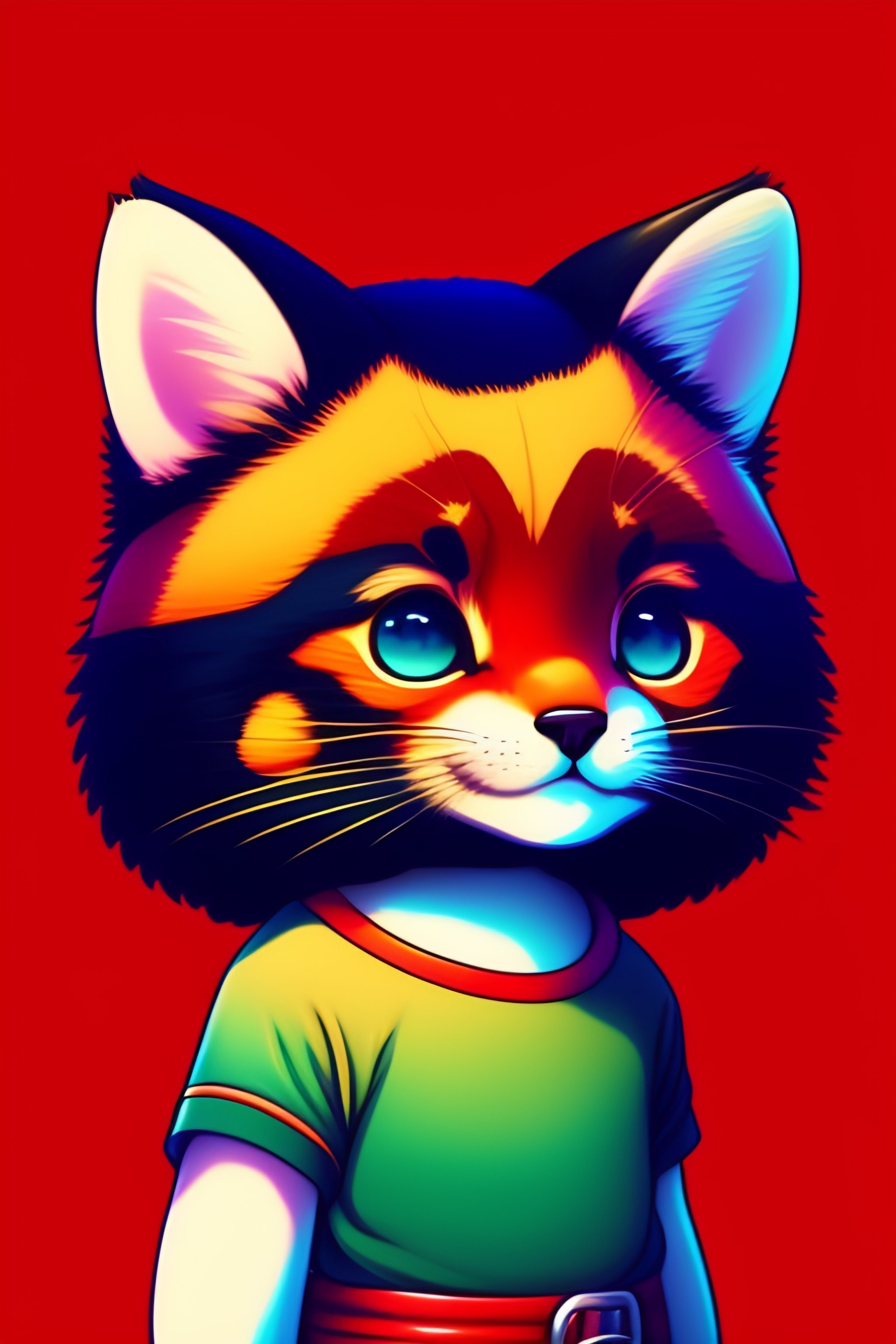 Lexica - 90s vintage anime style stupid and adorable cartoon cat with a ...