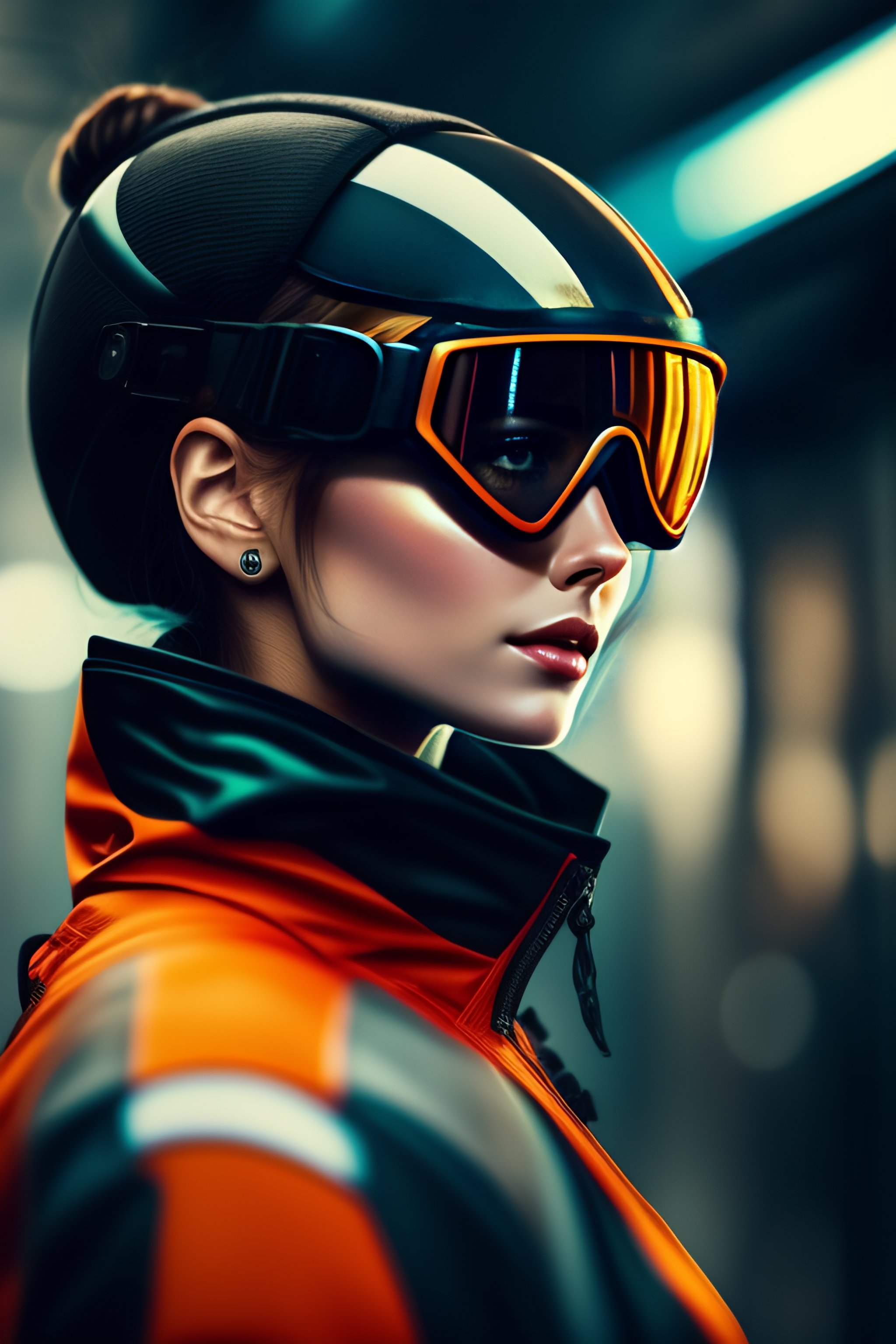 Lexica - Beautiful girl in spy suit with goggle