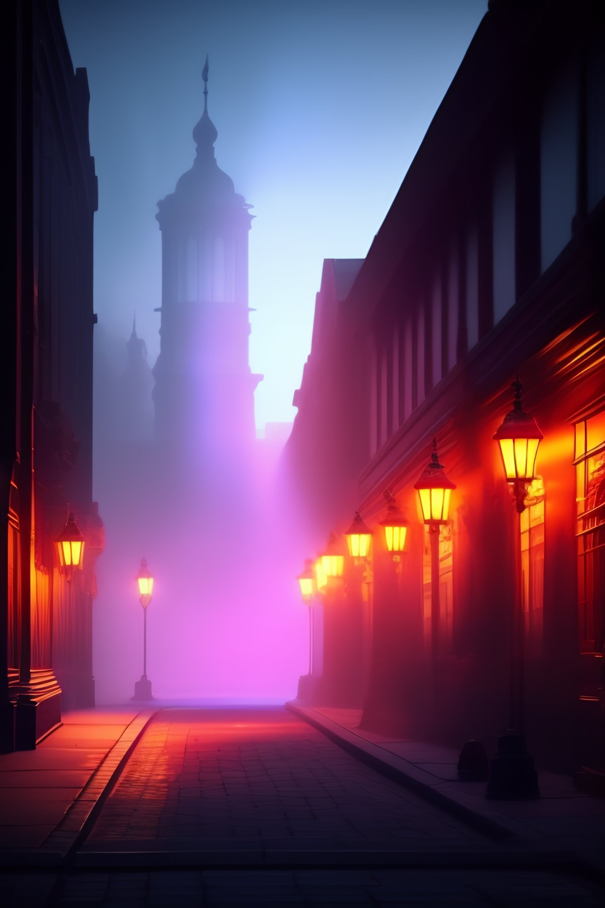 Lexica - Volumetric lighting, epic, hazy lights, jack the ripper ...