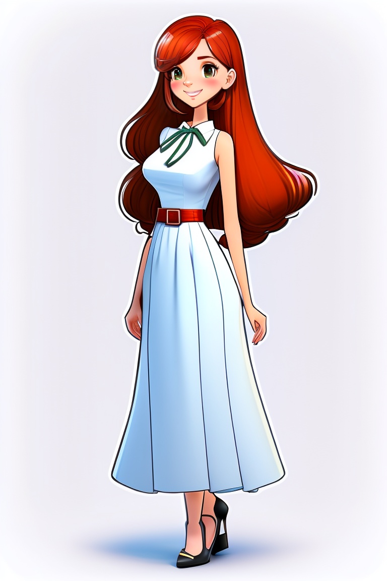 Lexica - Young beautiful female cartoon character, whole body, with ...