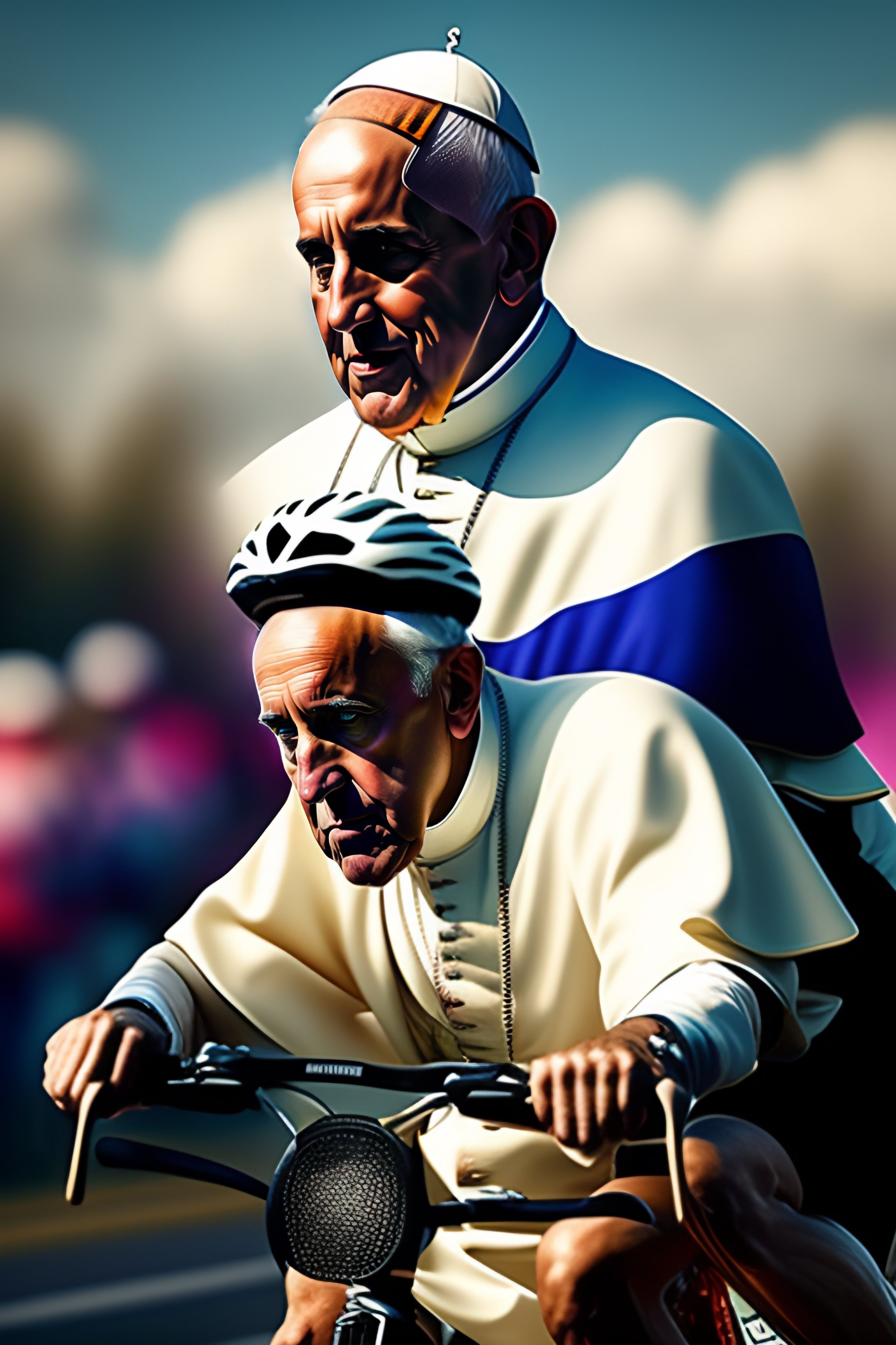 Lexica - Pope francis as a bike racer