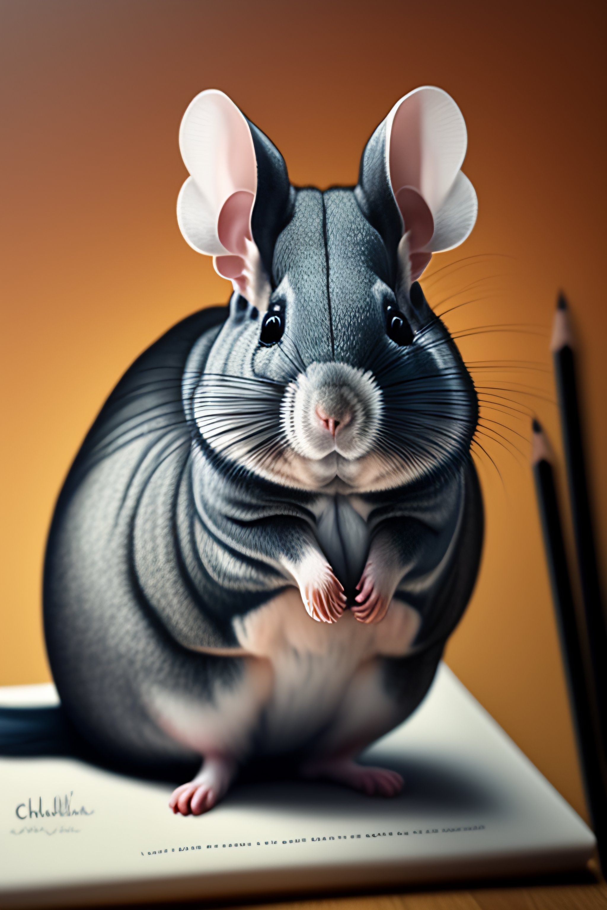 Lexica - A realistic drawing of a chinchilla