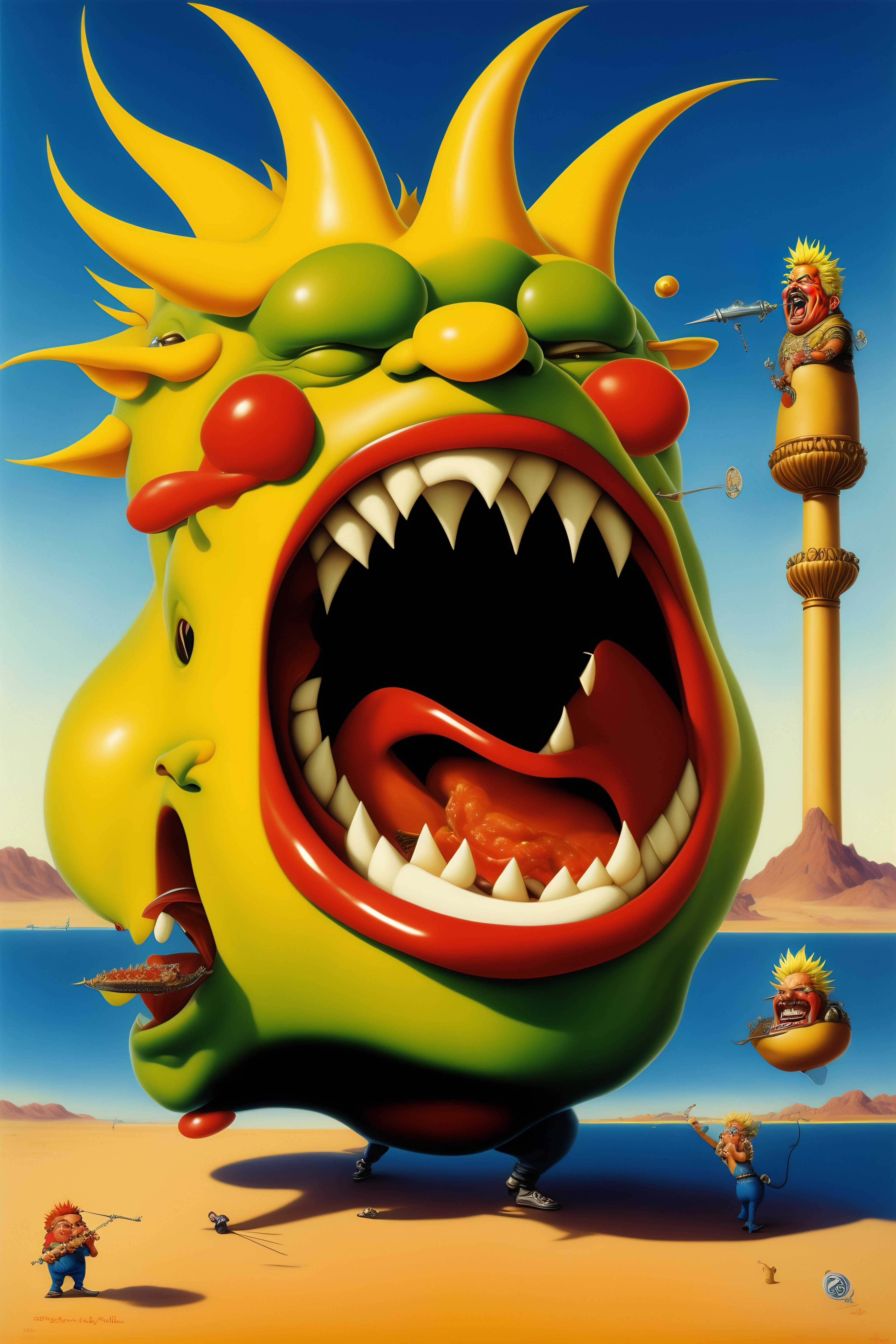 Lexica - Guy Fieri as a grotesque minion shrieking and gnashing his ...