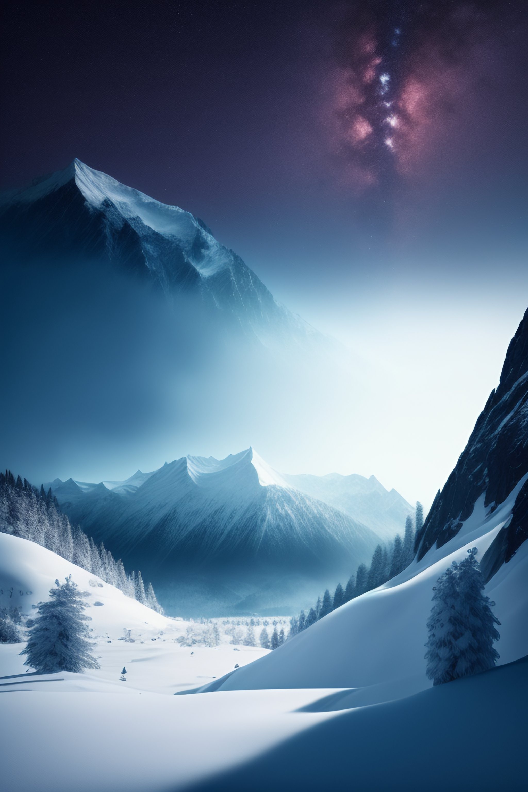 Lexica - Beautiful snow mountains