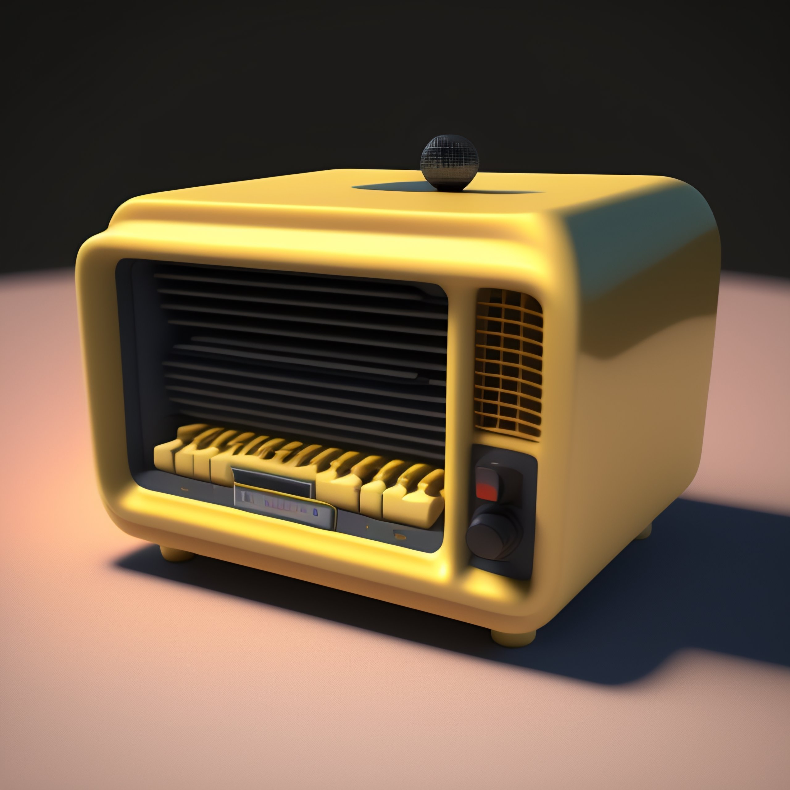 Lexica - 3D tiny classic Apple II computer render