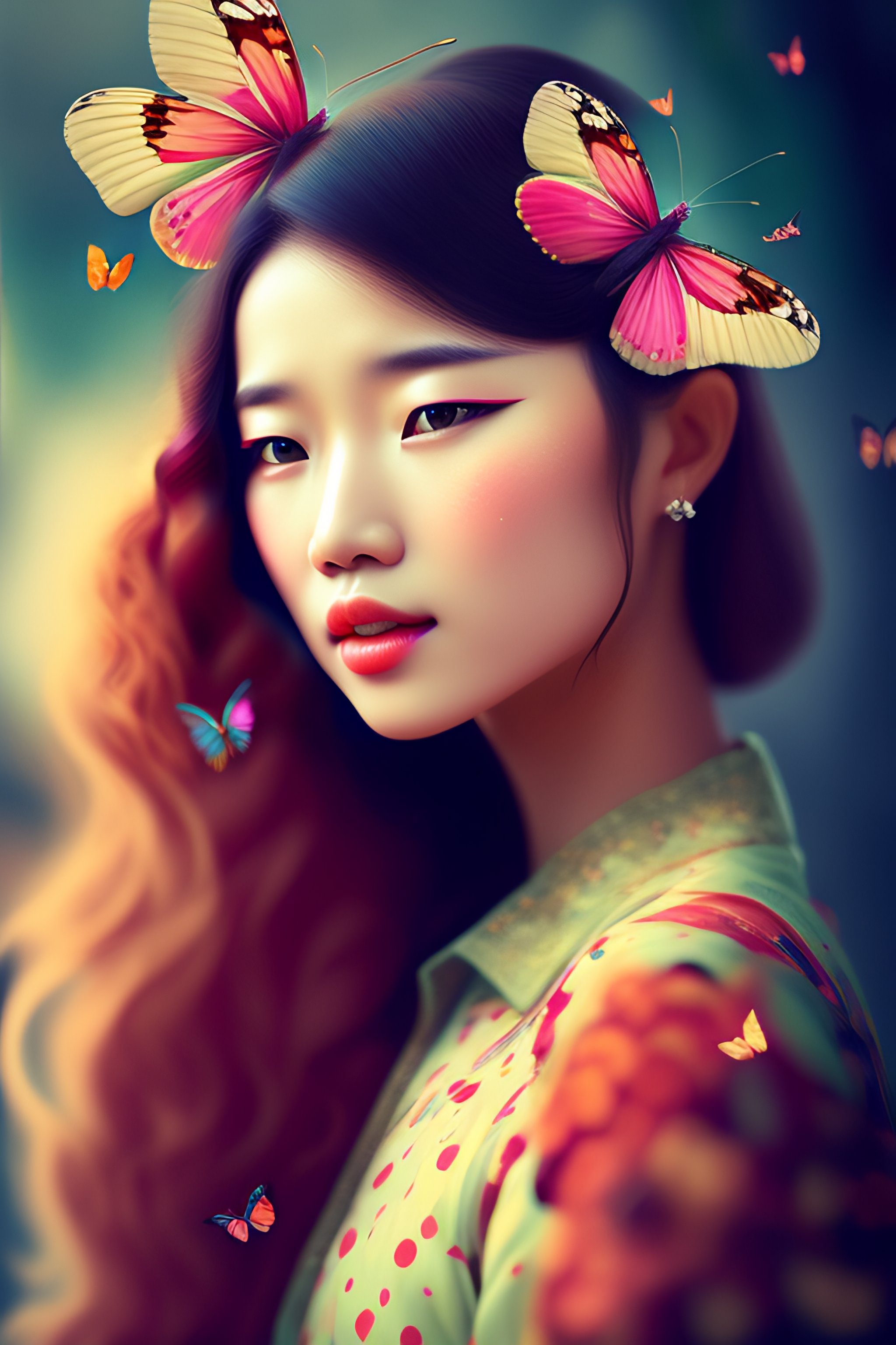 Lexica - Vomiting butterflies girl