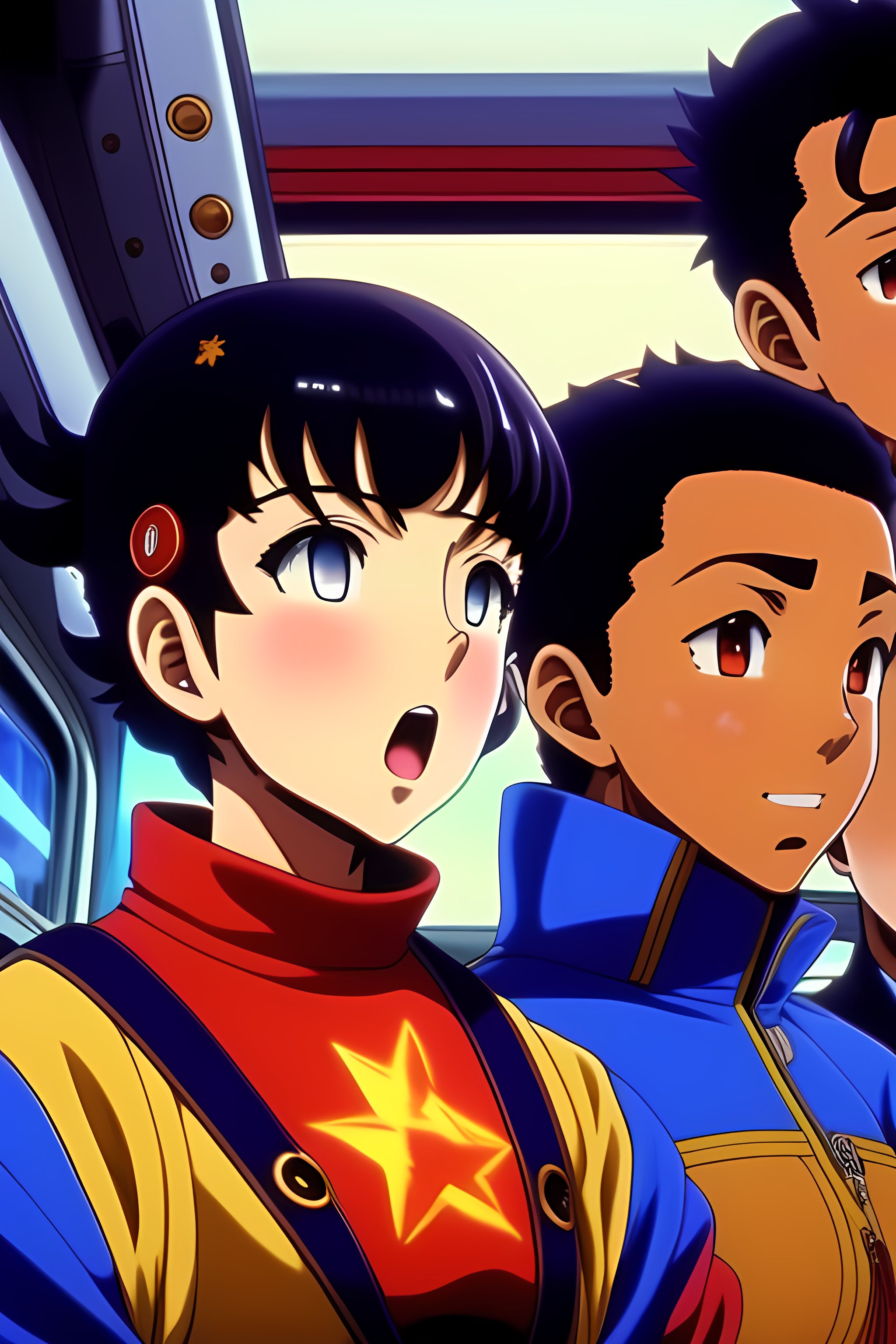 Lexica - Vintage anime screenshot from Akira, 90’s anime. A group of ...