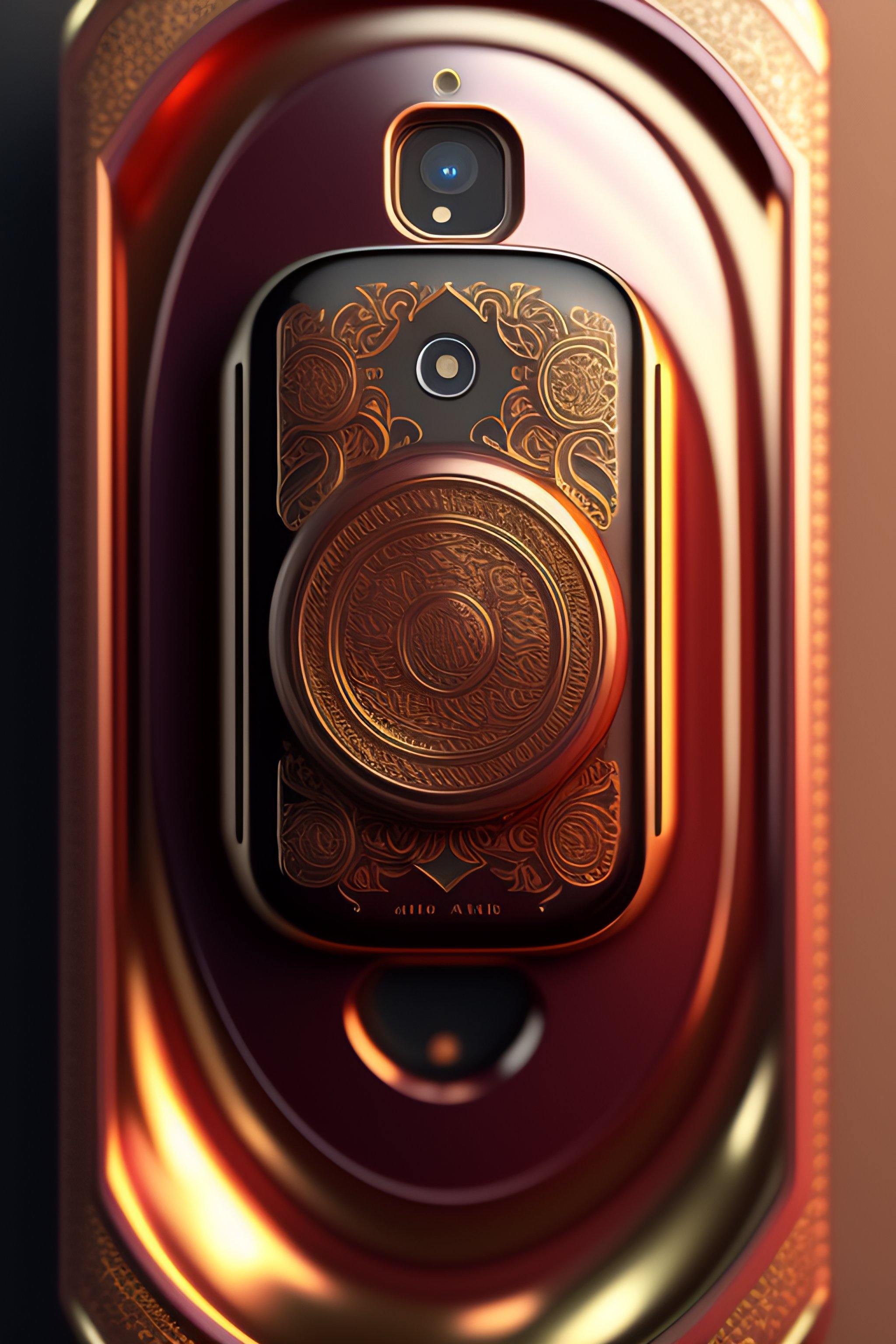 Lexica - A mobile phone with a Eastern Samurai pattern, Fashion ...
